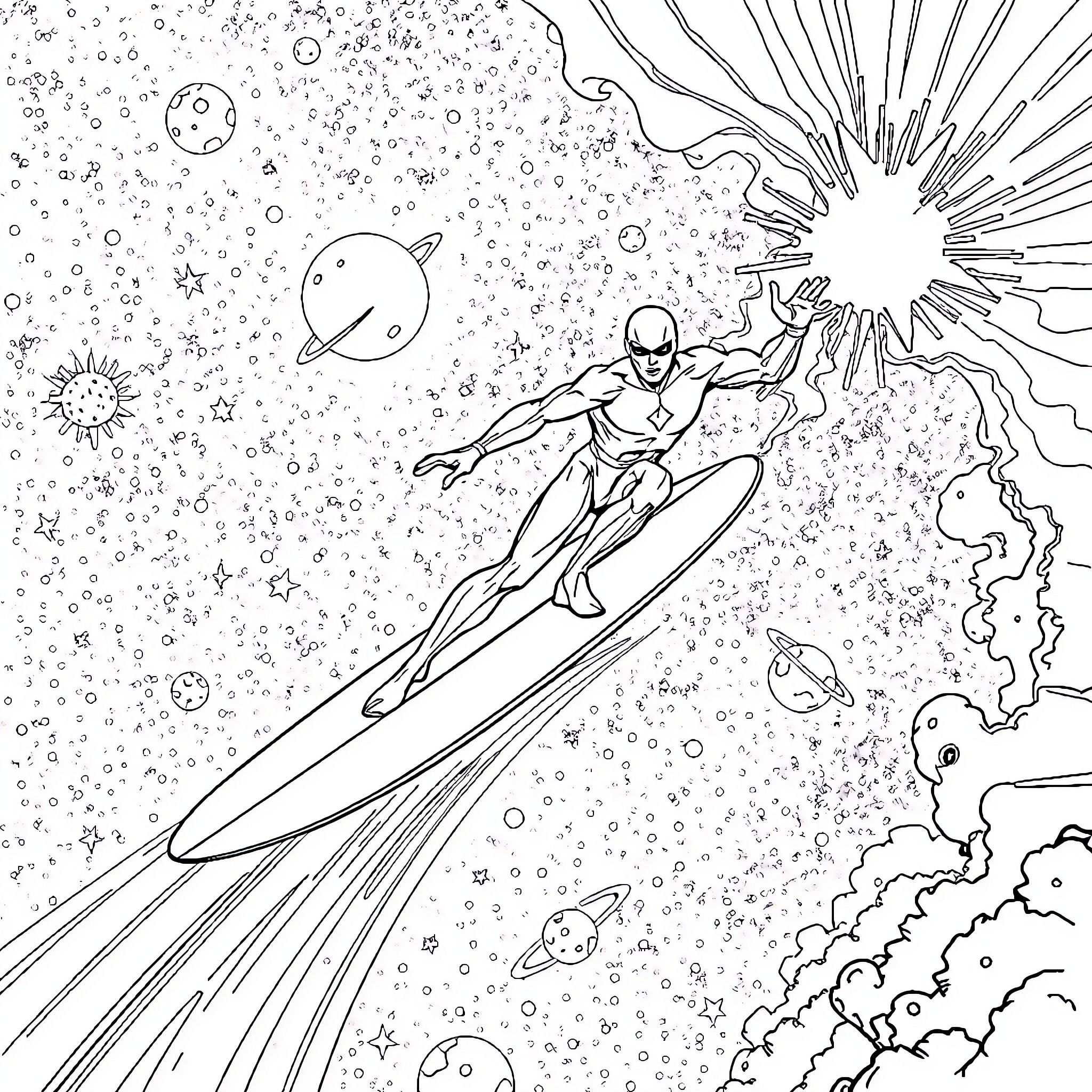 Best Silver Surfer Coloring Pages (Free Printable PDF)