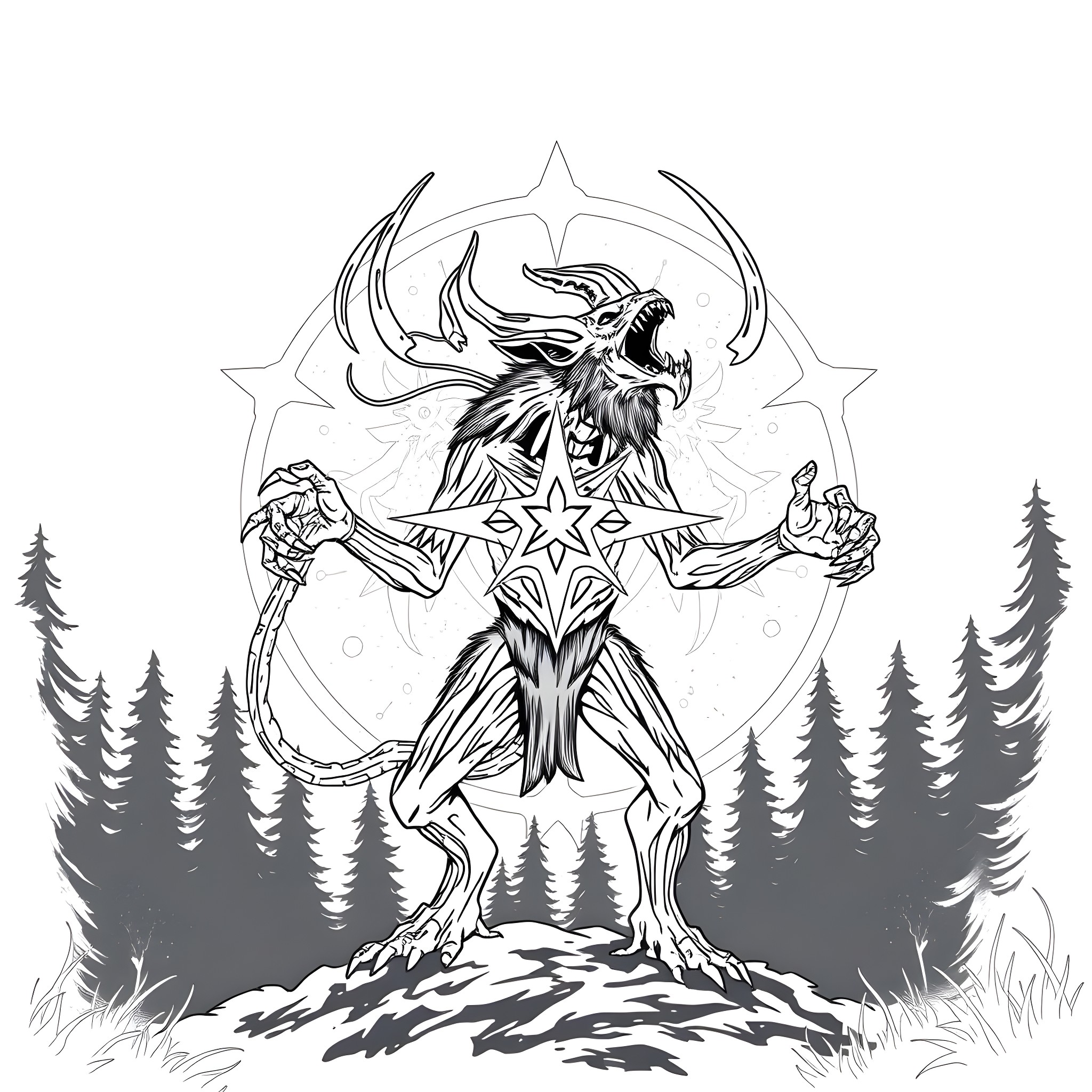Best Wendigo Coloring Pages (Free Printable PDF)