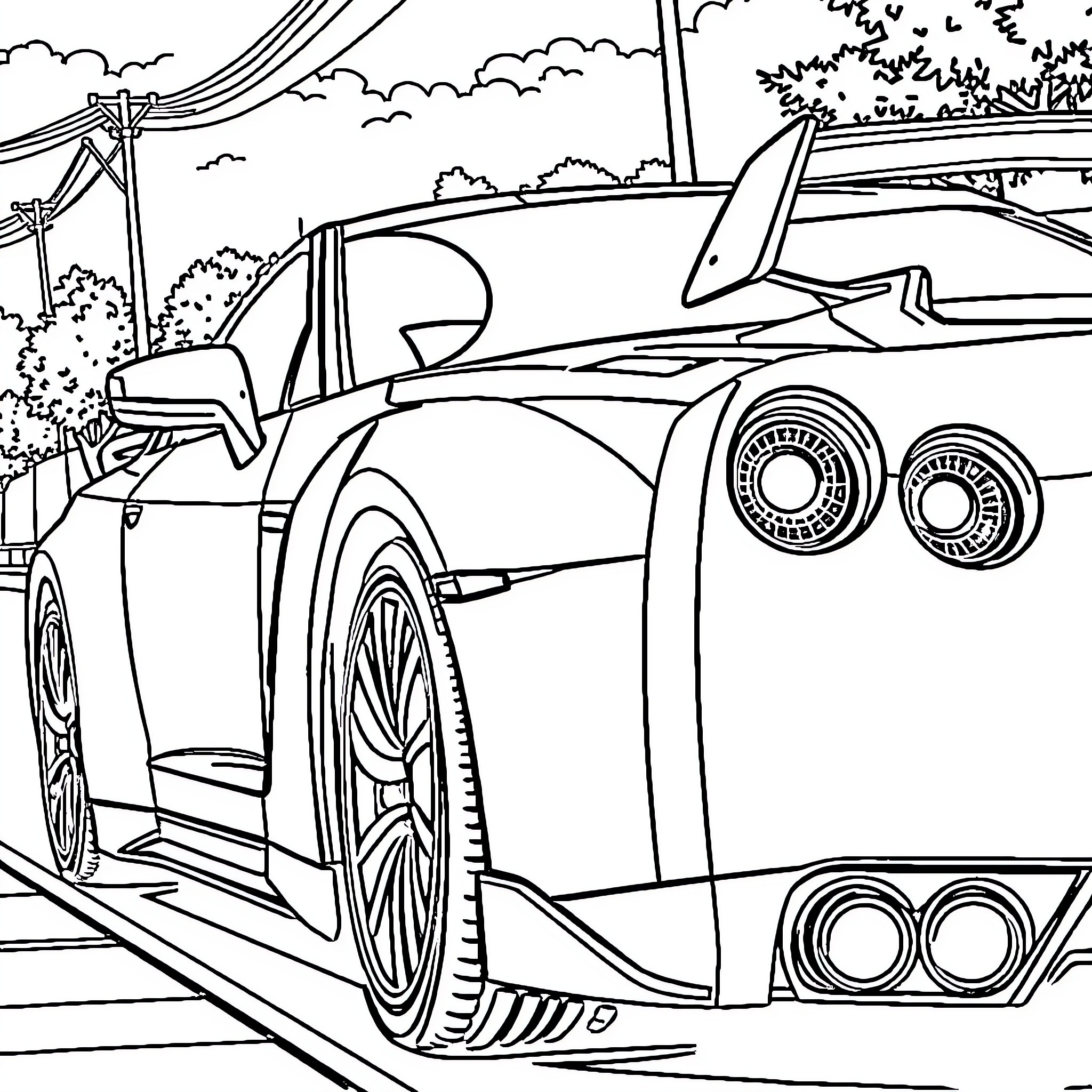 Best Nissan GTR Coloring Pages (Free Printable PDF)