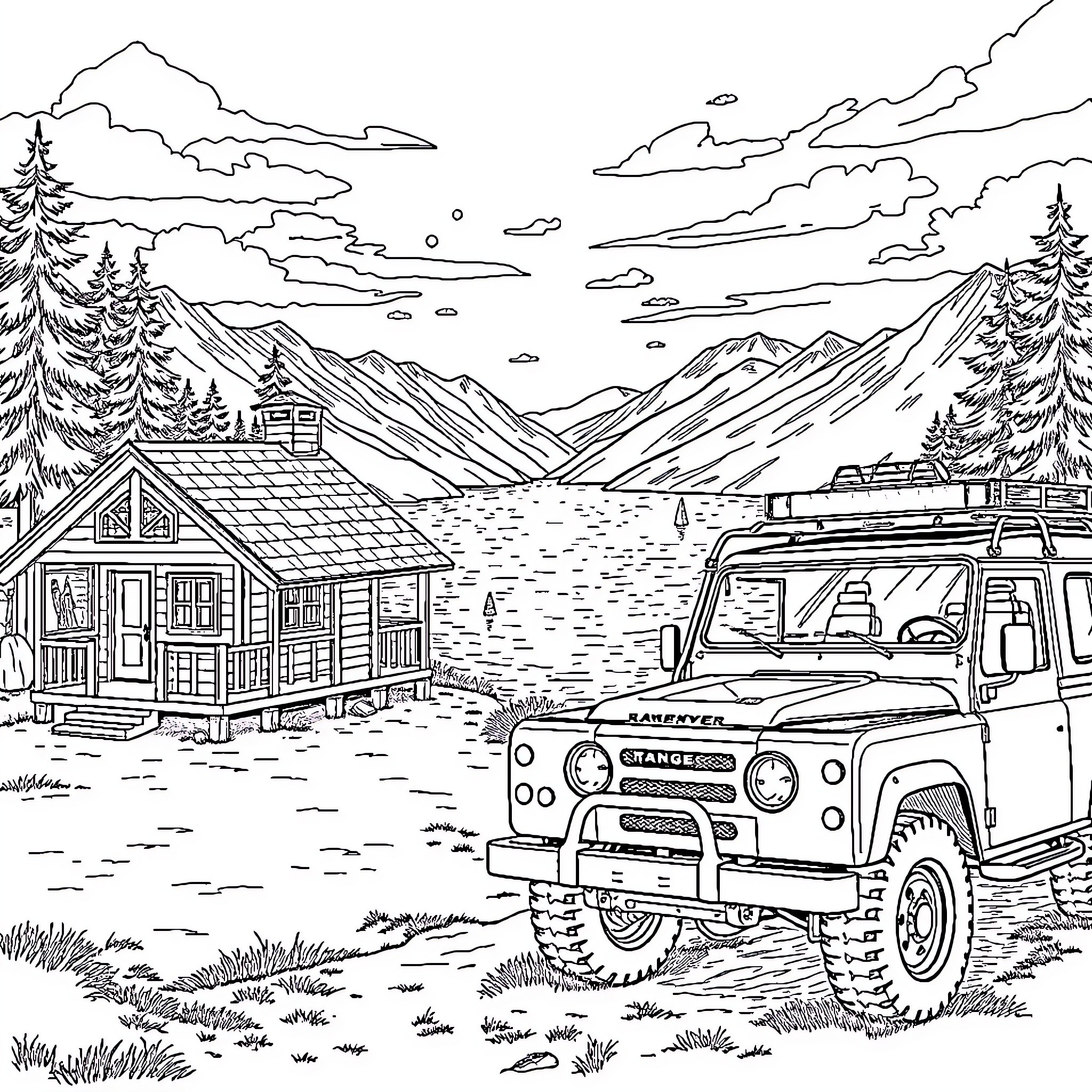 Best Cabin Coloring Pages (Free Printable PDF)