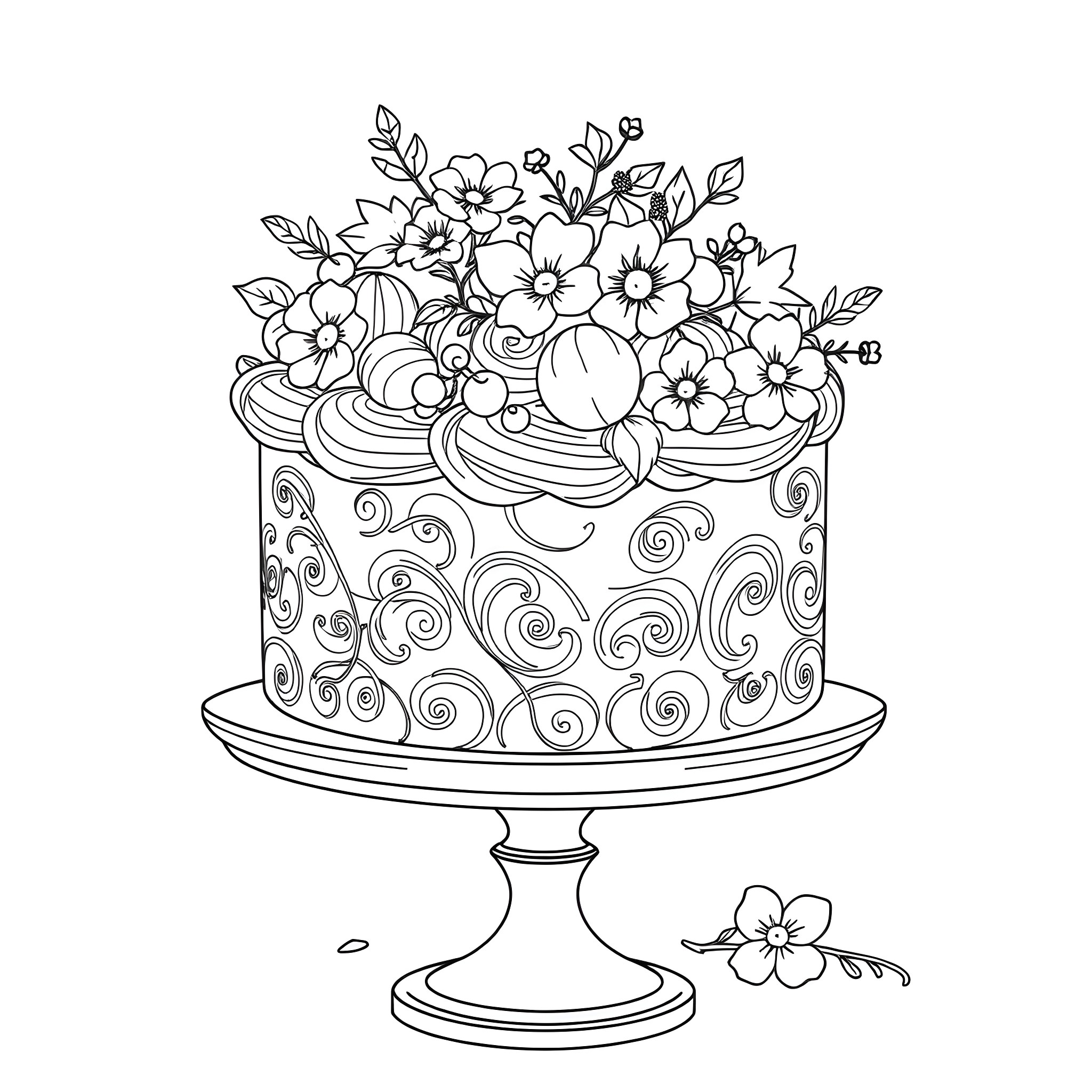 Best Cake Coloring Pages (Free Printable PDF)