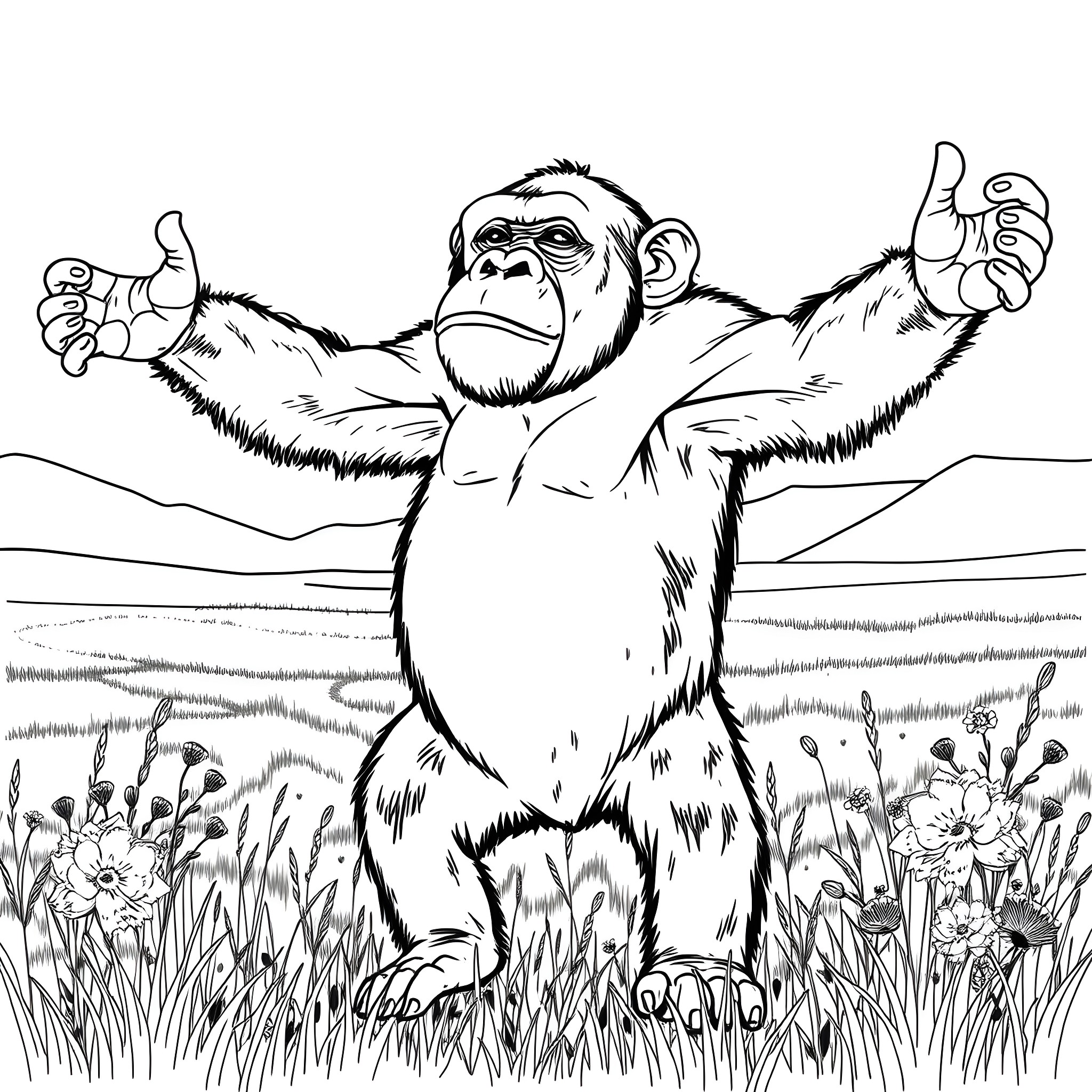 26 Best Chimpanzee Coloring Pages (Free Printable PDFs)