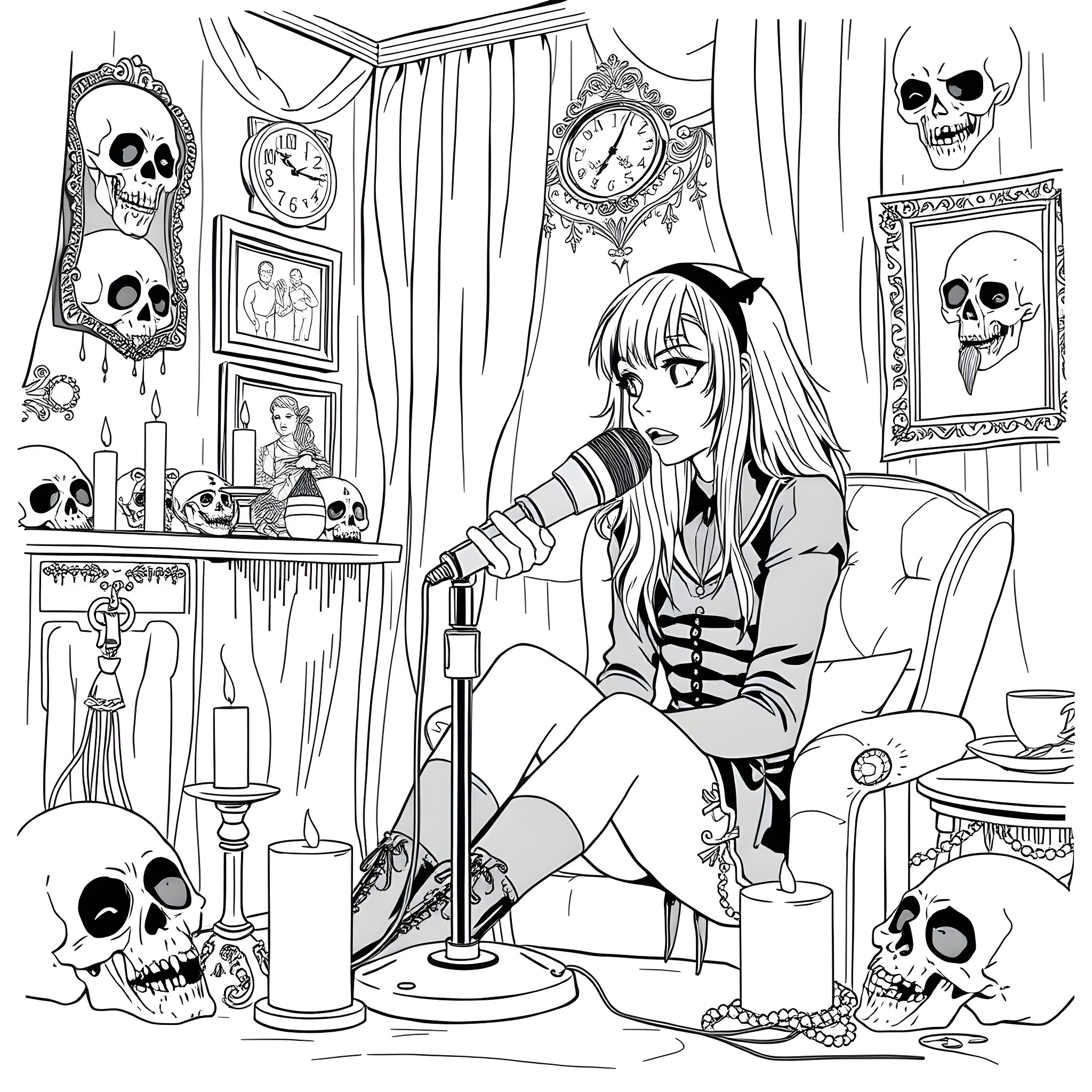 46 Best Goth Girl Coloring Pages (Free Printable PDFs)