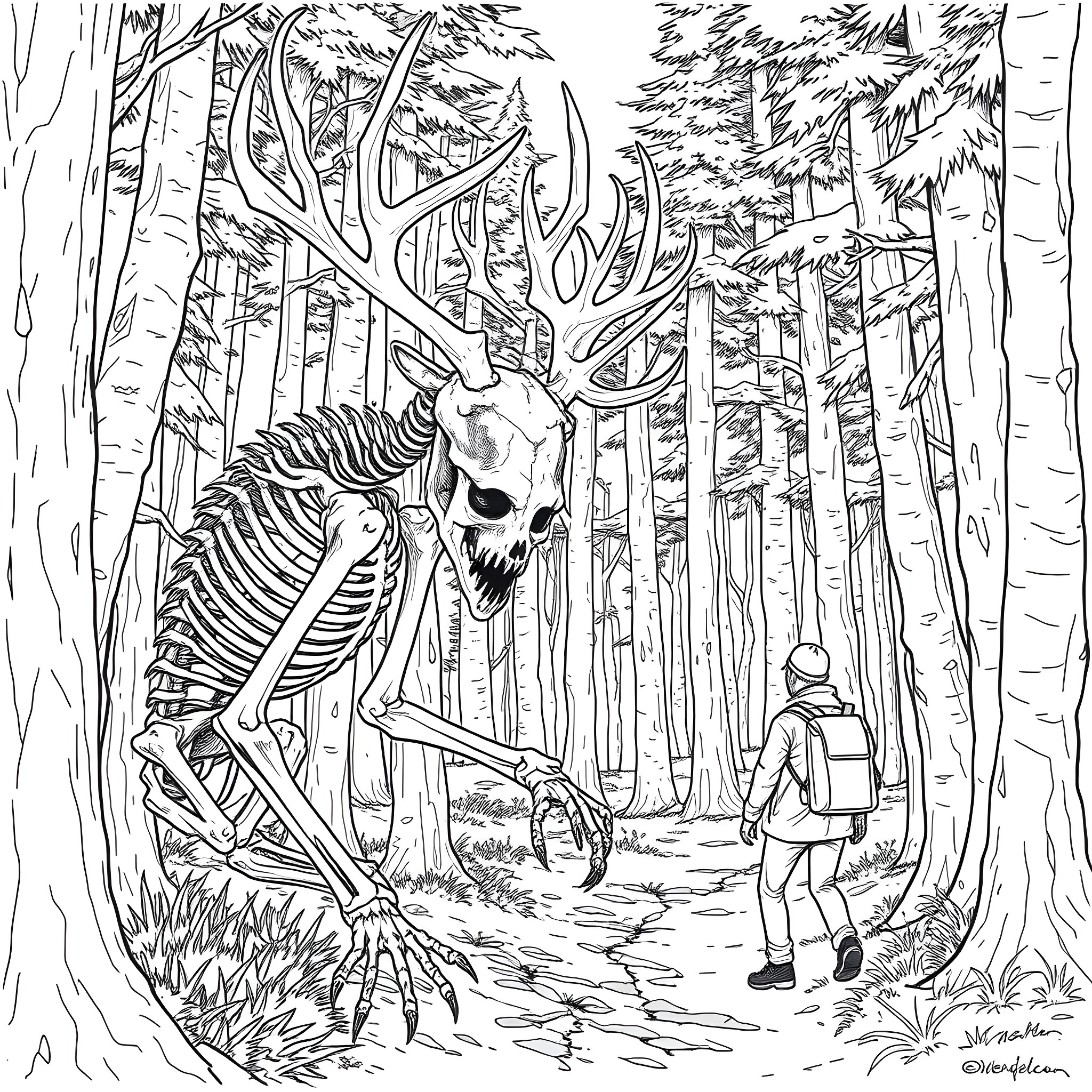 Best Wendigo Coloring Pages (Free Printable PDF)