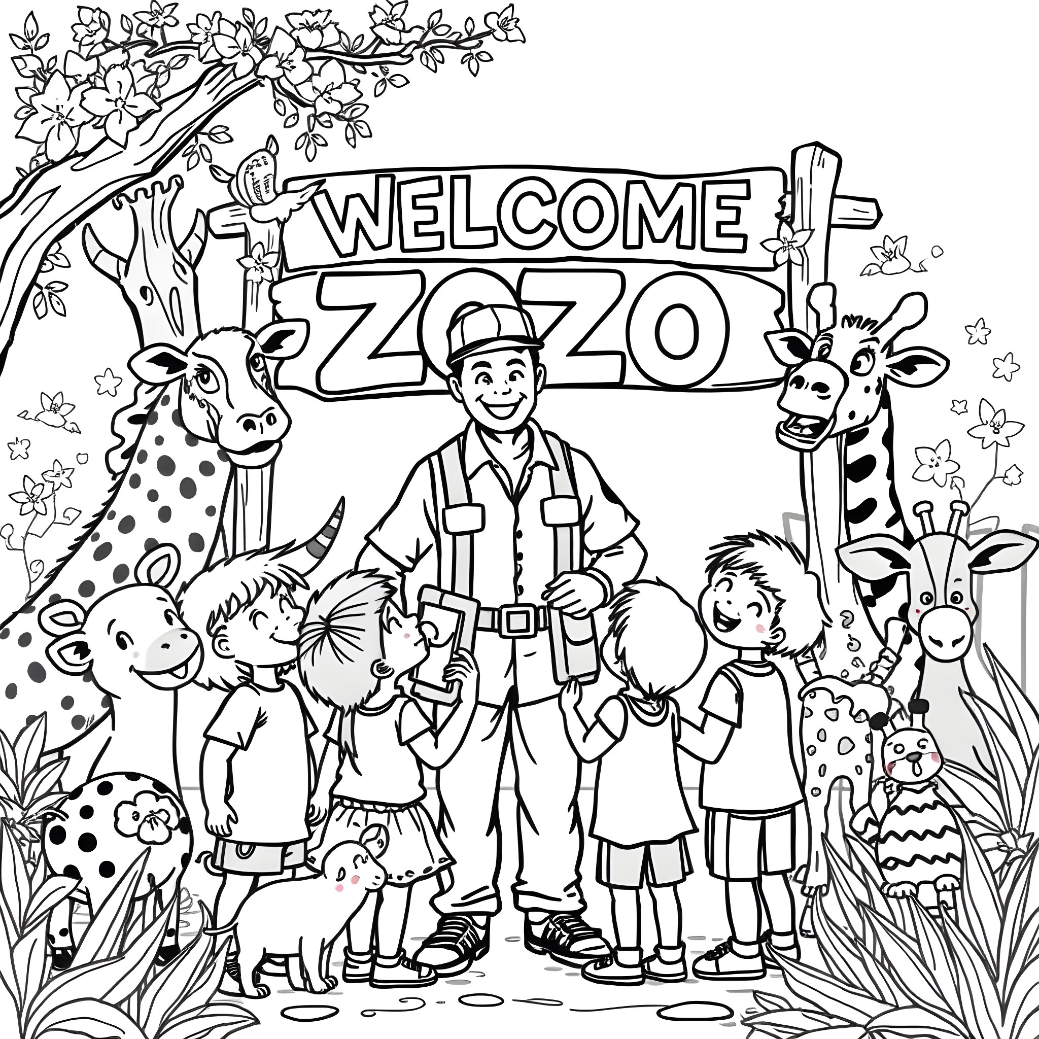 1 Best Zoo Keeper Coloring Pages (Free Printable PDFs)