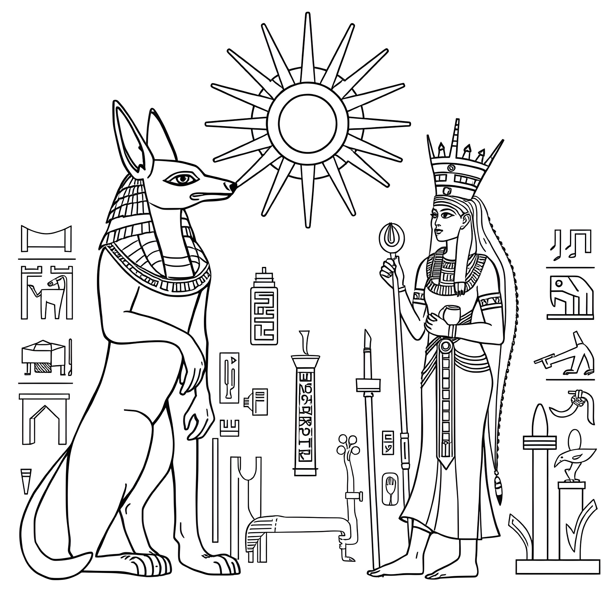 Best Anubis Coloring Pages (Free Printable PDF)