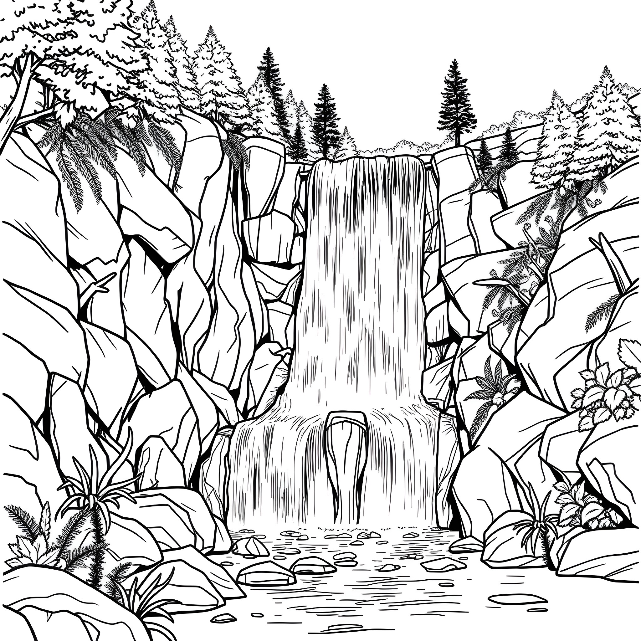 20 Best Waterfall Coloring Pages (Free Printable PDFs)
