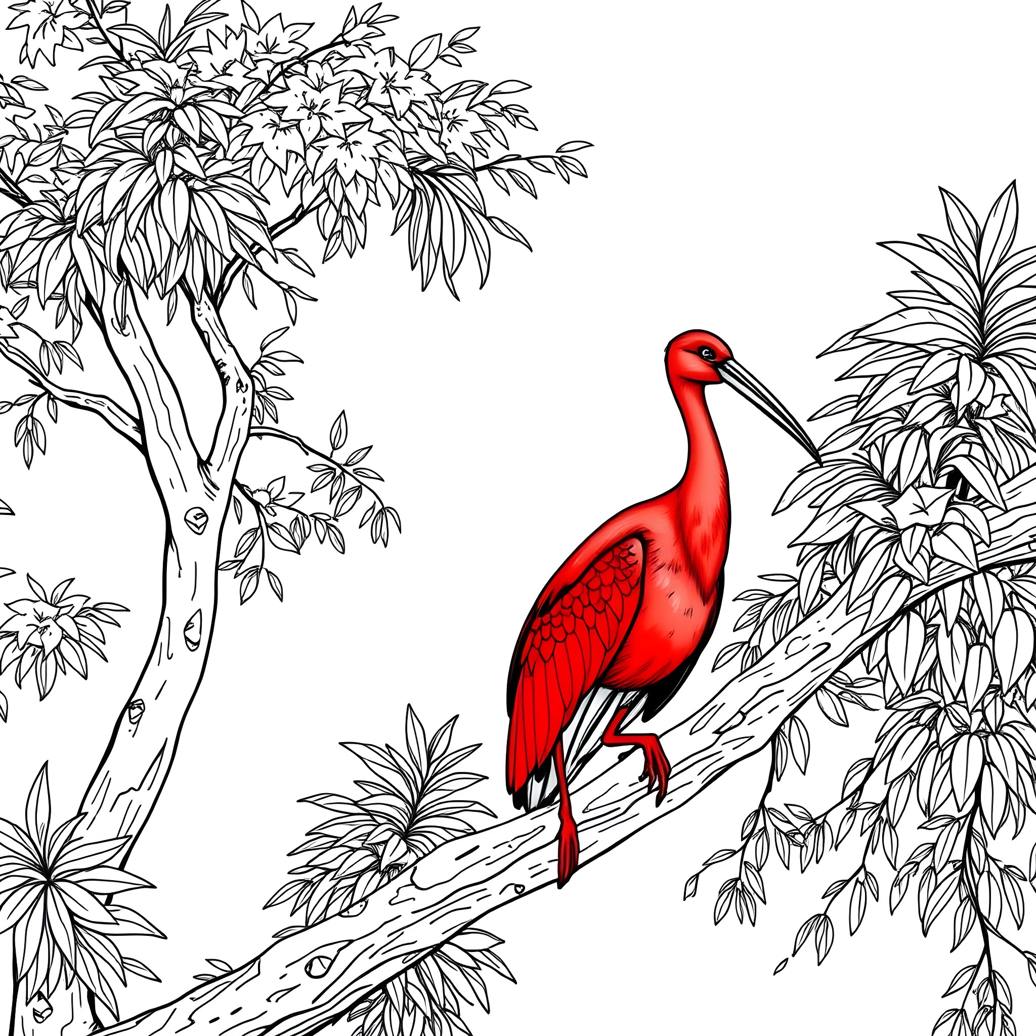 Best Scarlet Ibis Coloring Pages (Free Printable PDF)