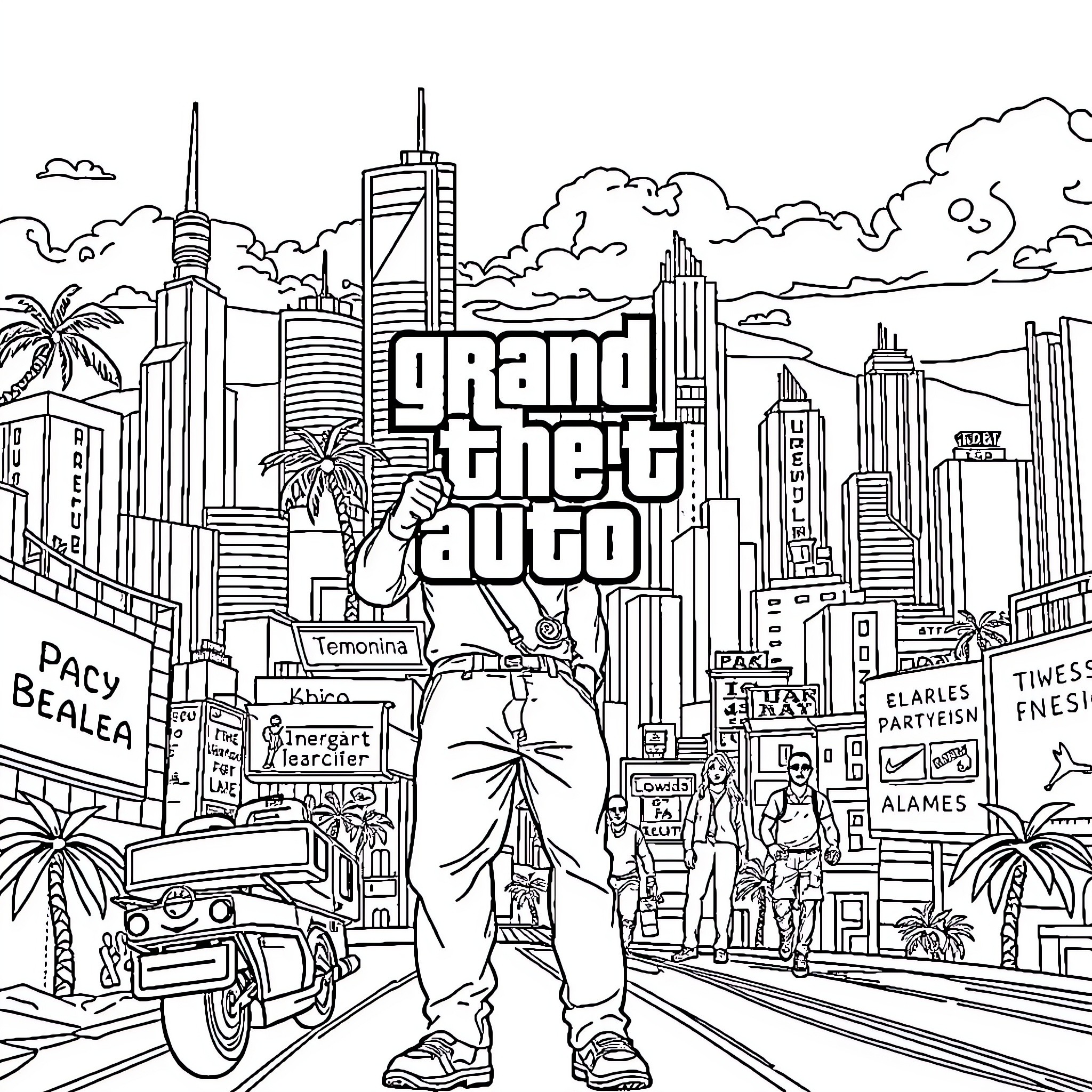 Best GTA Coloring Pages (Free Printable PDF)