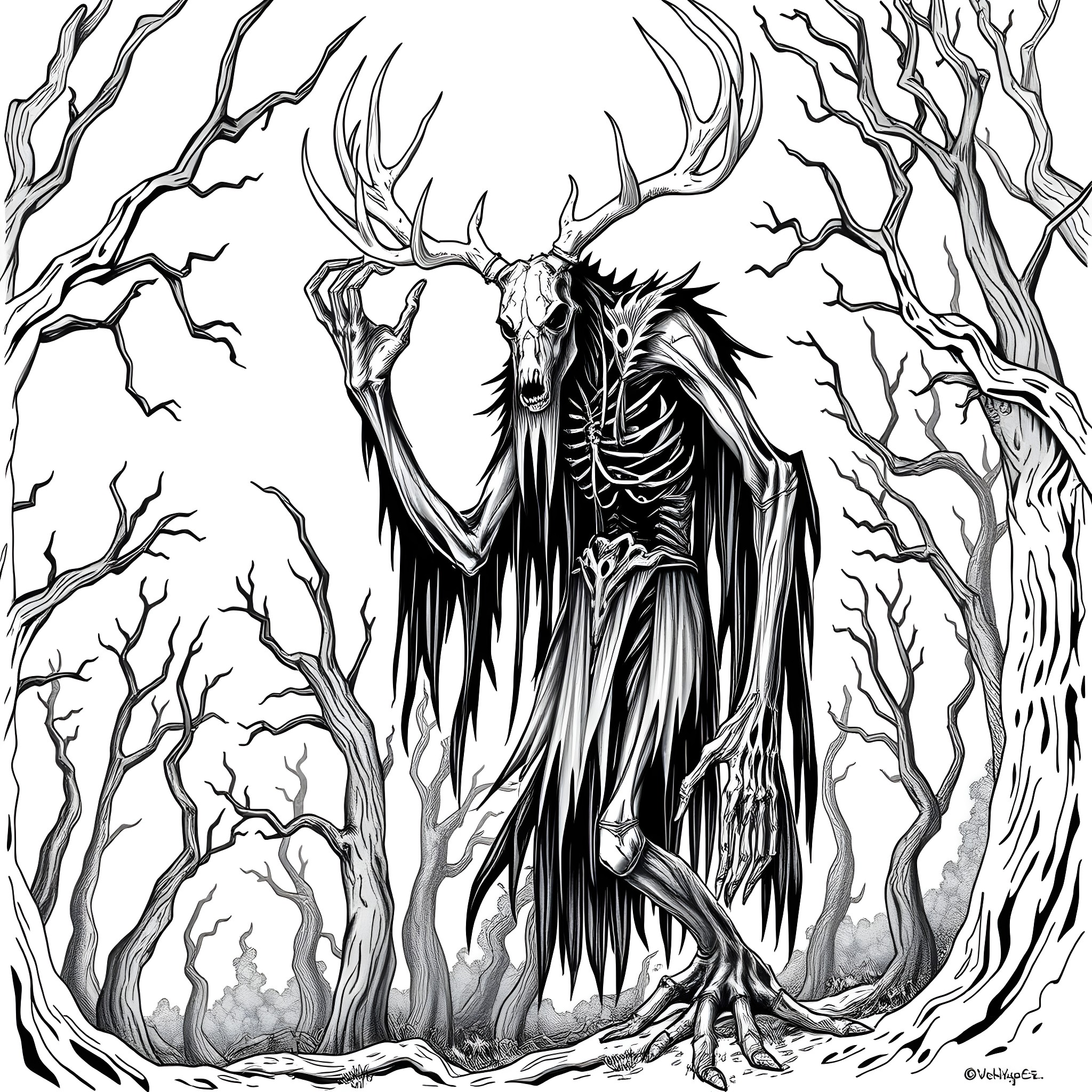 5 Best Wendigo Coloring Pages (Free Printable PDFs)