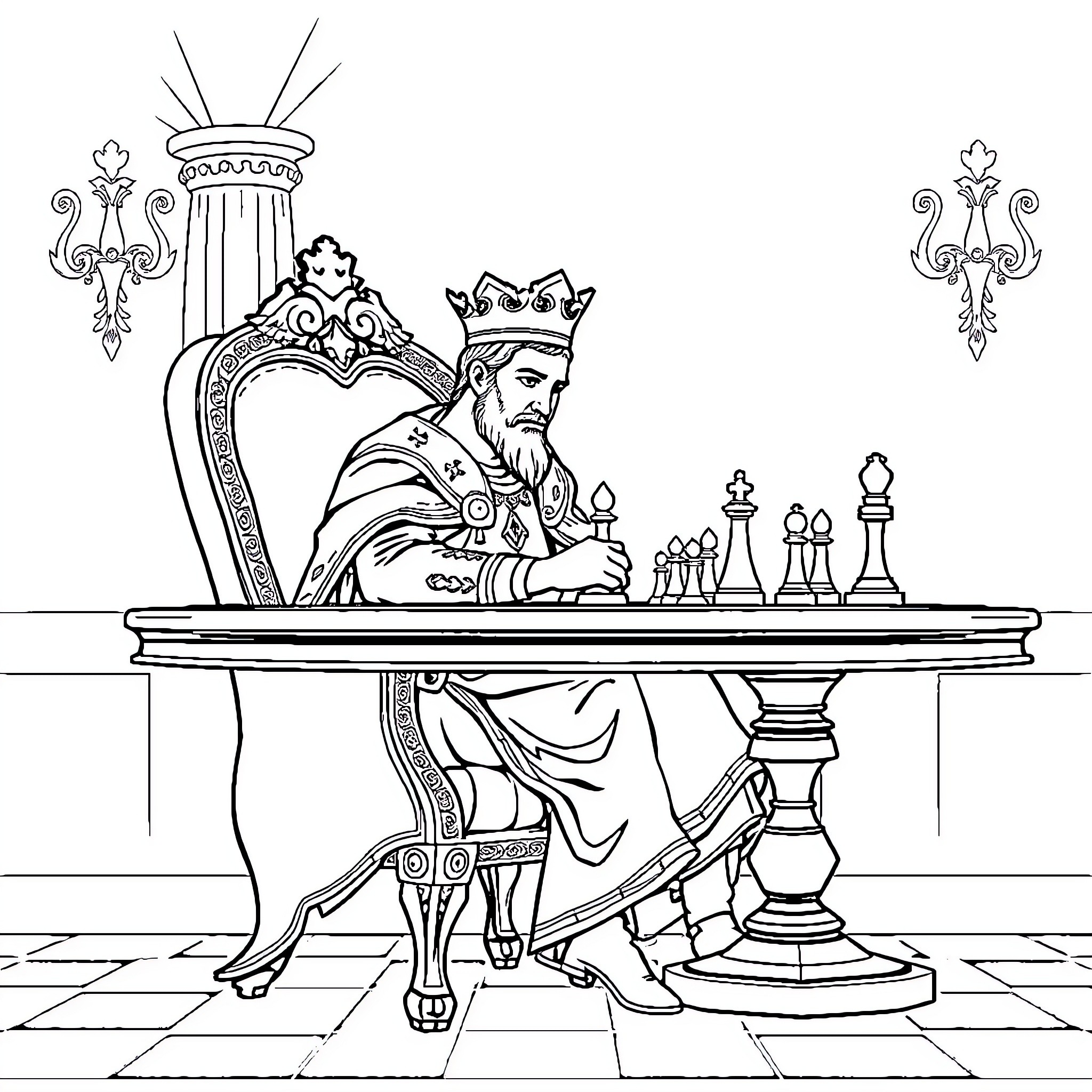 Best Chess King Coloring Pages (Free Printable PDF)
