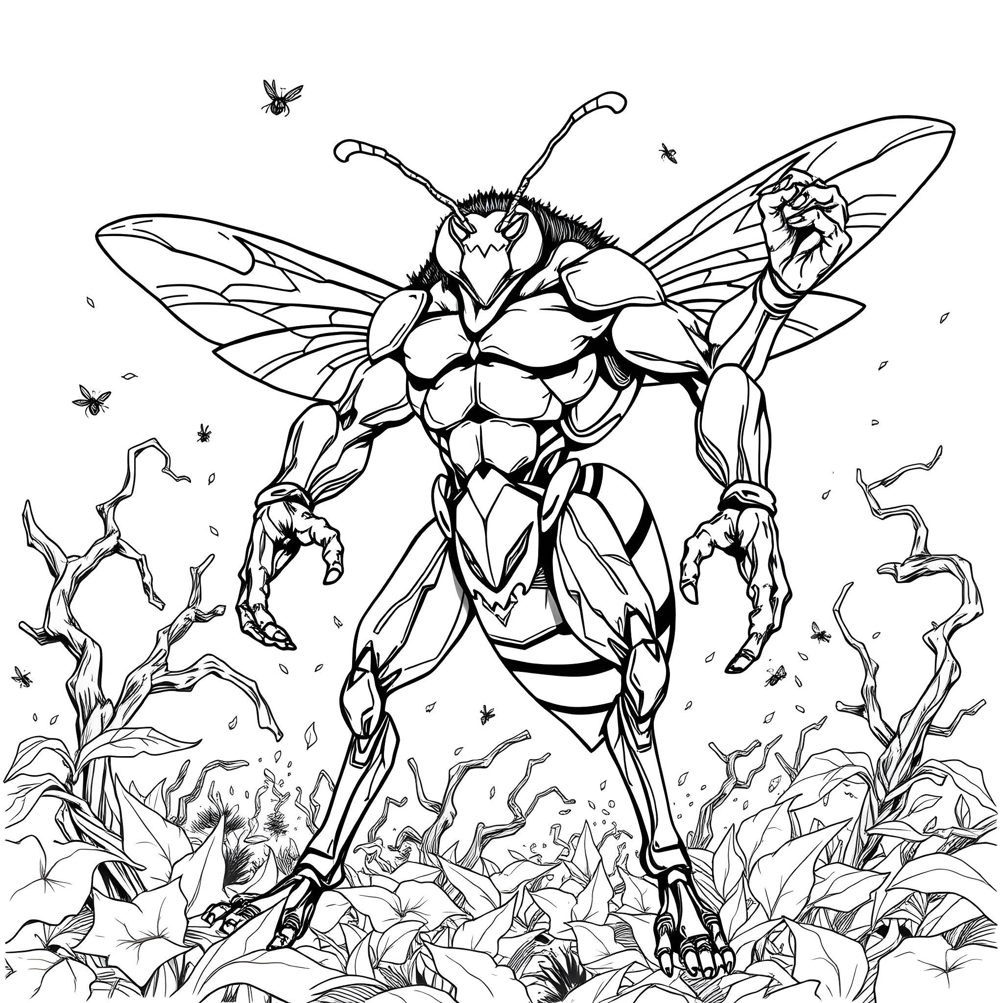 22 Best Wasp Coloring Pages (Free Printable PDFs)