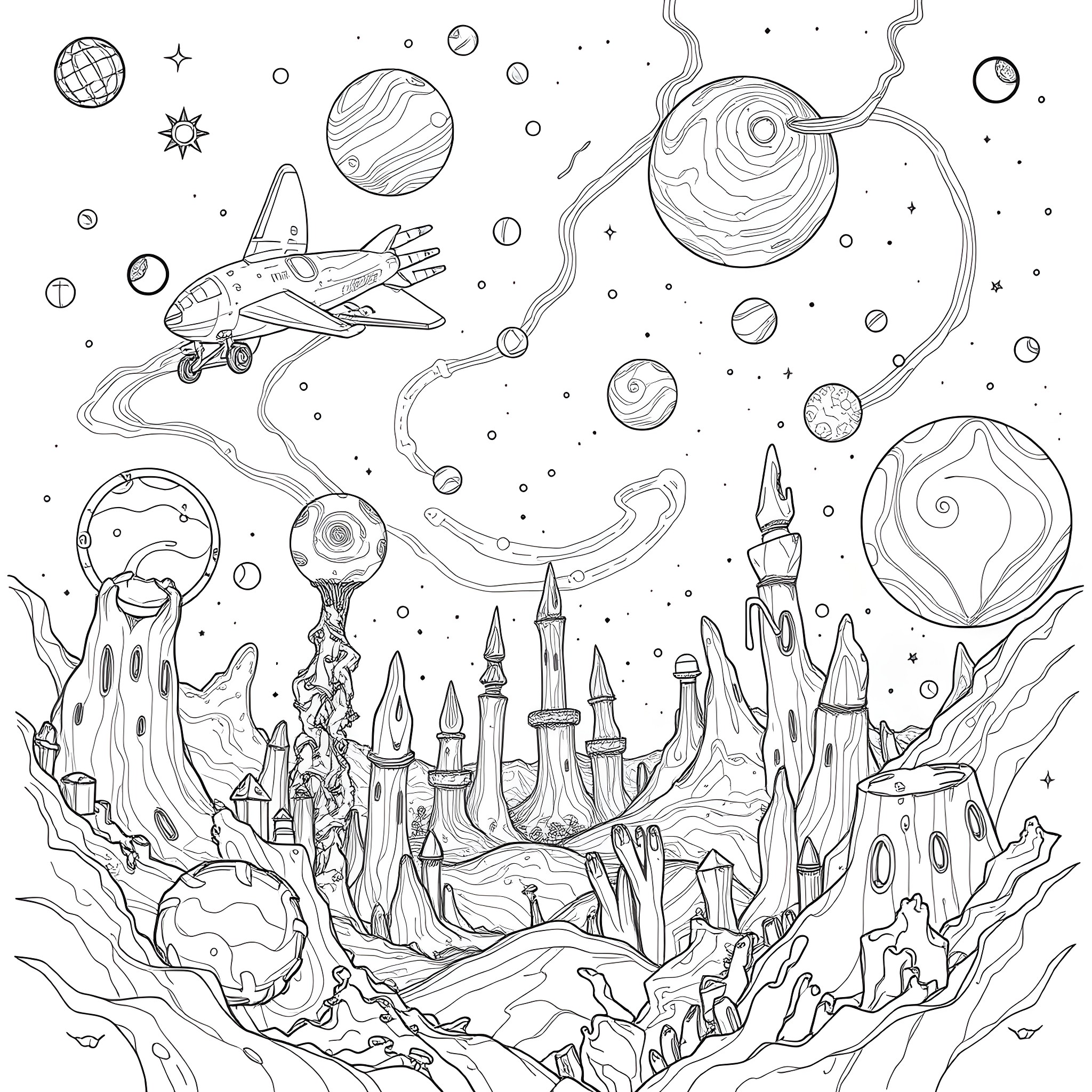 Best Space Coloring Pages (Free Printable PDF)