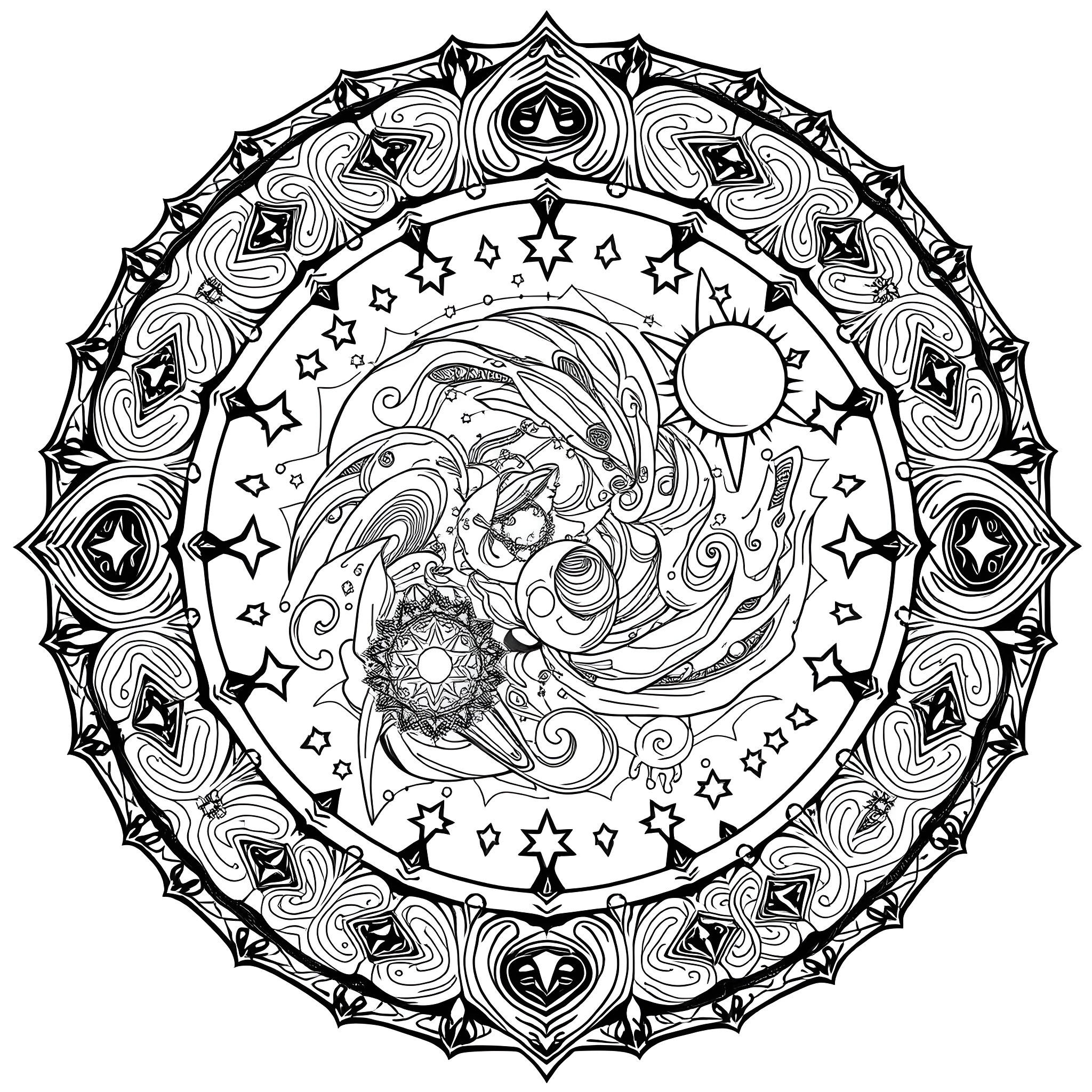 Best Celestial Mandala Coloring Pages (Free Printable PDF)