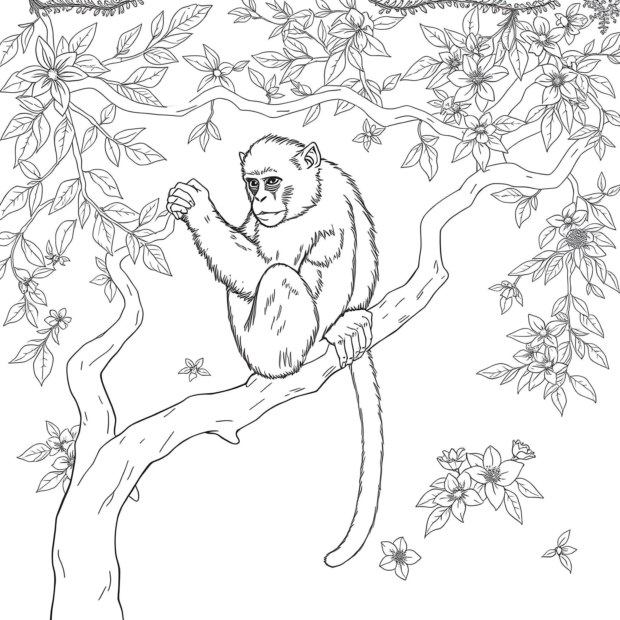 30 Best Monkey Coloring Pages (Free Printable PDFs)