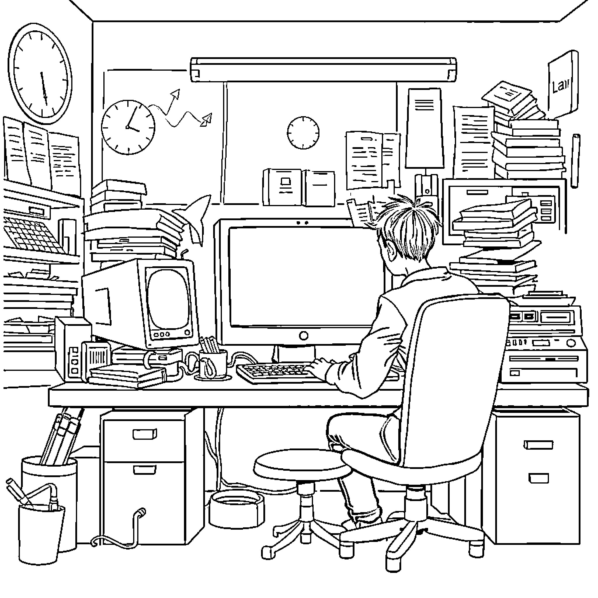 Best Programmer Coloring Pages (Free Printable PDF)