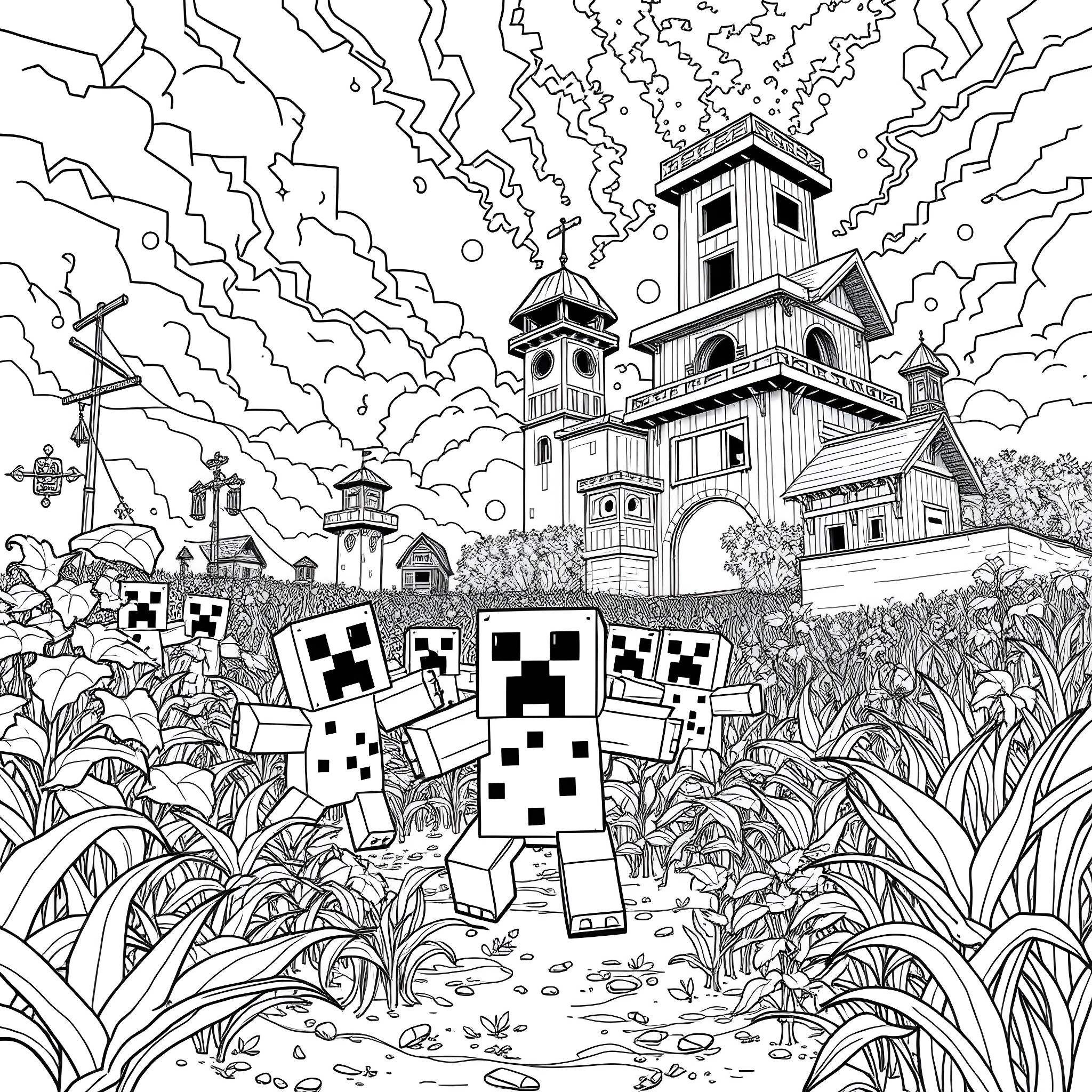 Best Creeper Coloring Pages (Free Printable PDF)