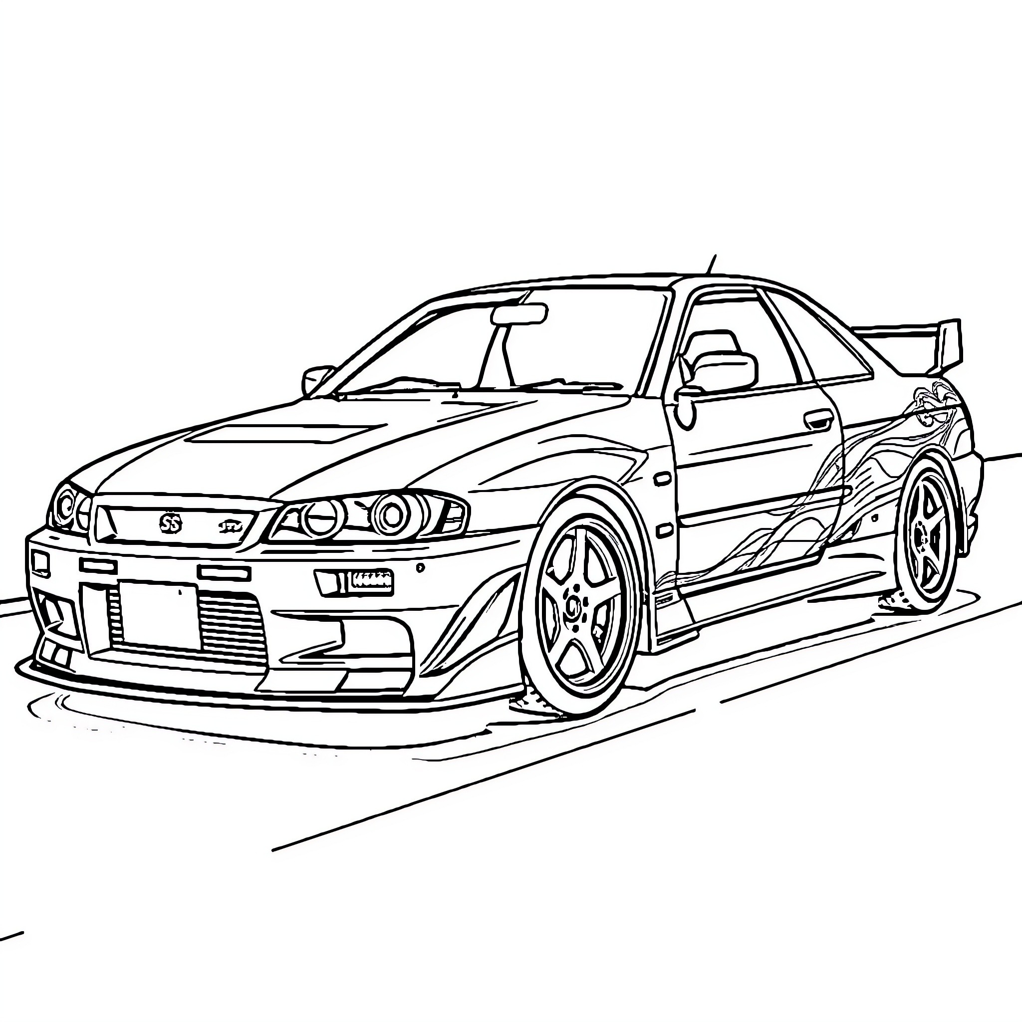 Best JDM Car Coloring Pages (Free Printable PDF)