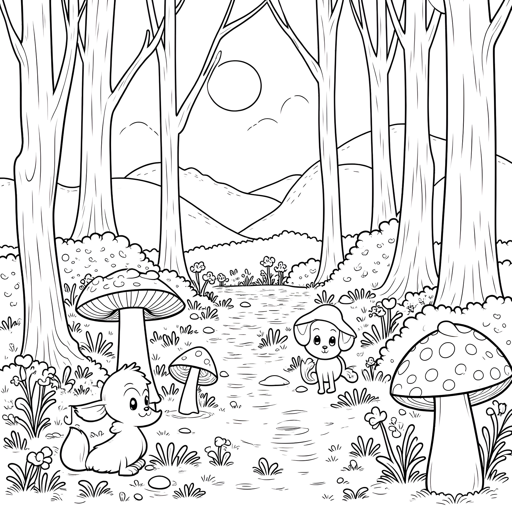 129 Best Forest Coloring Pages (Free Printable PDFs)
