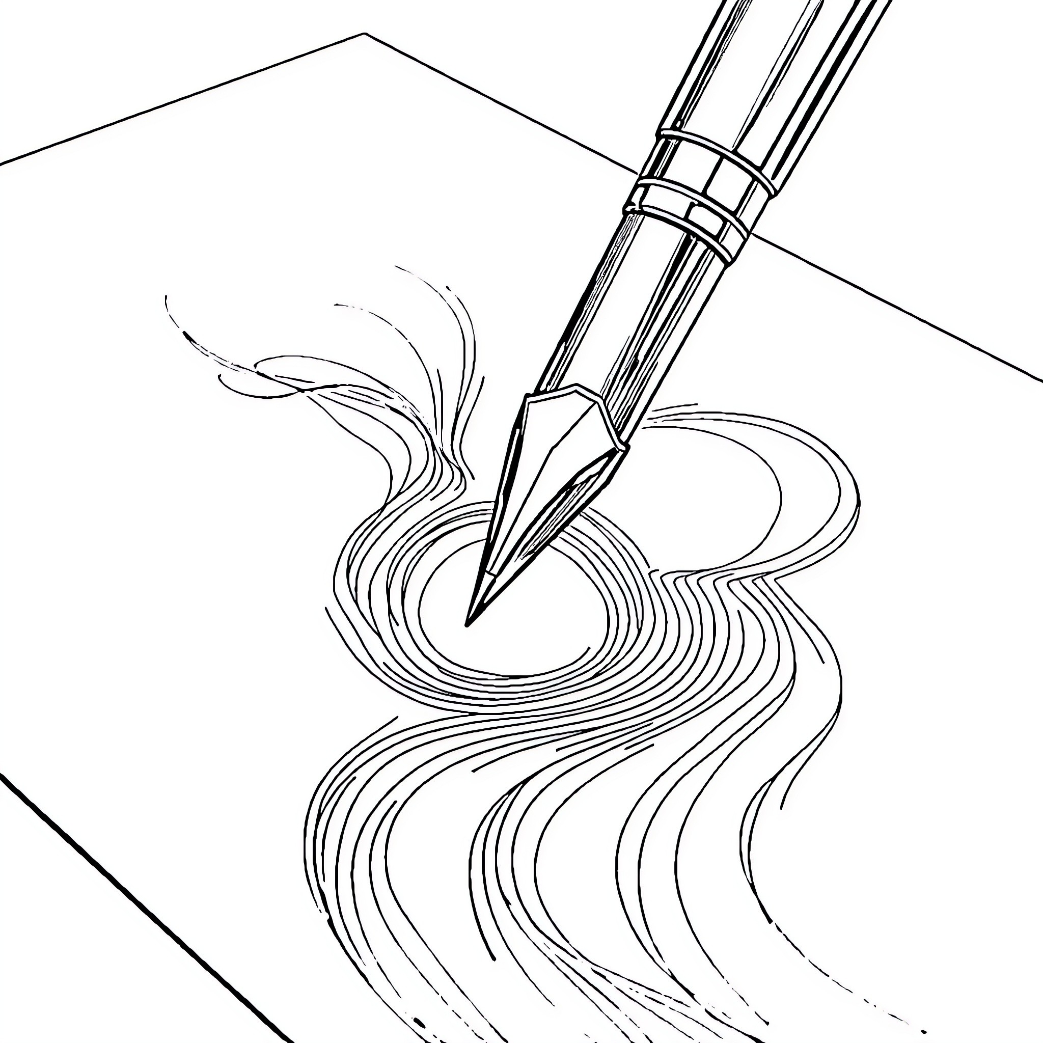 Best Fountain Pen Coloring Pages (Free Printable PDF)