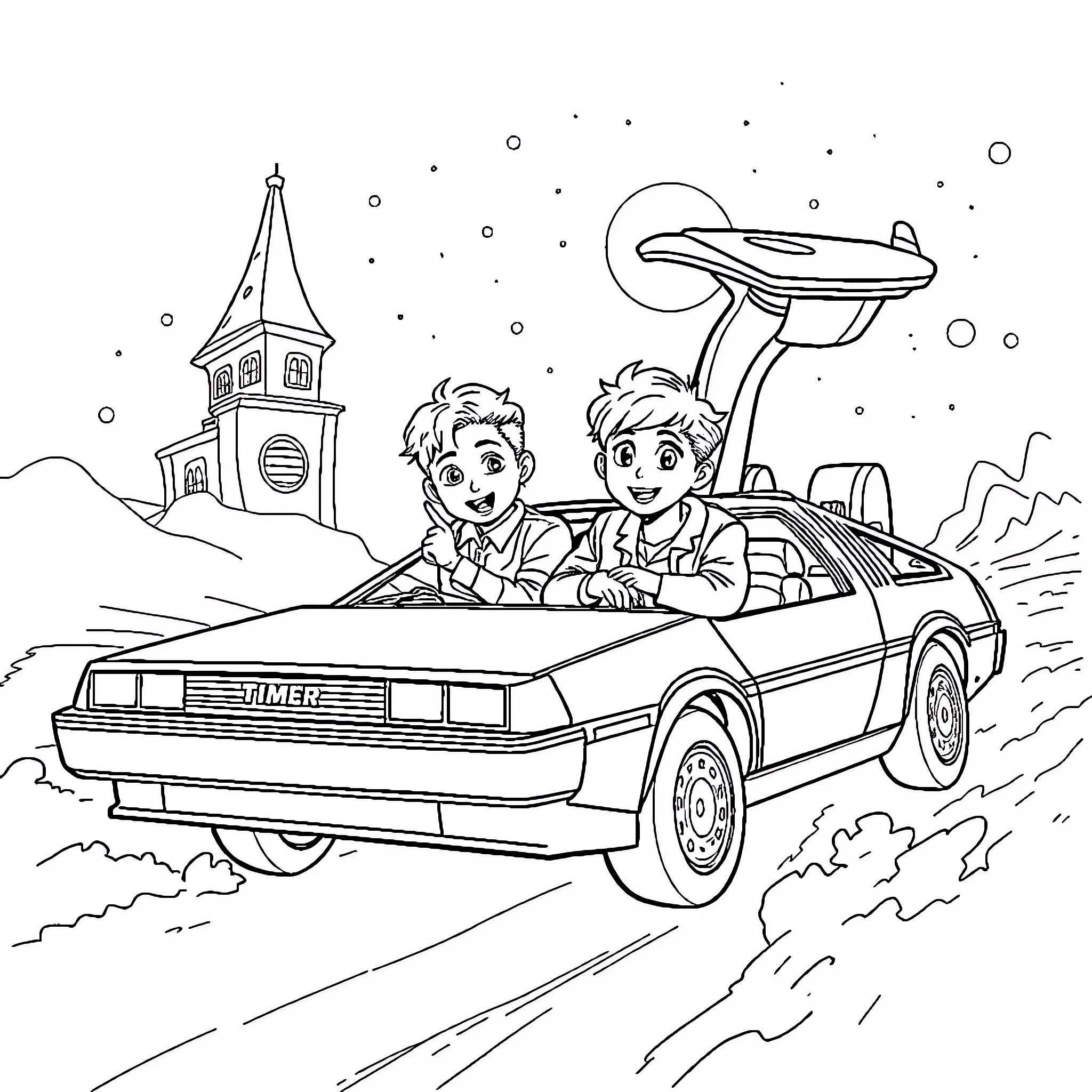 Best Back to the Future Coloring Pages (Free Printable PDF)