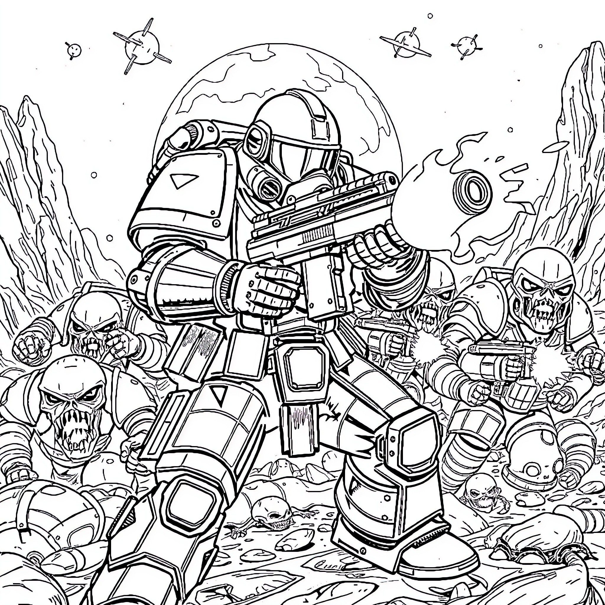 Best Space Marine Coloring Pages (Free Printable PDF)
