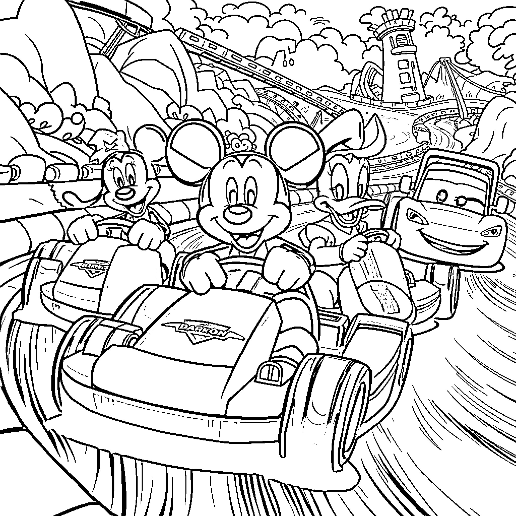 Best Racing Characters Coloring Pages (Free Printable PDF)