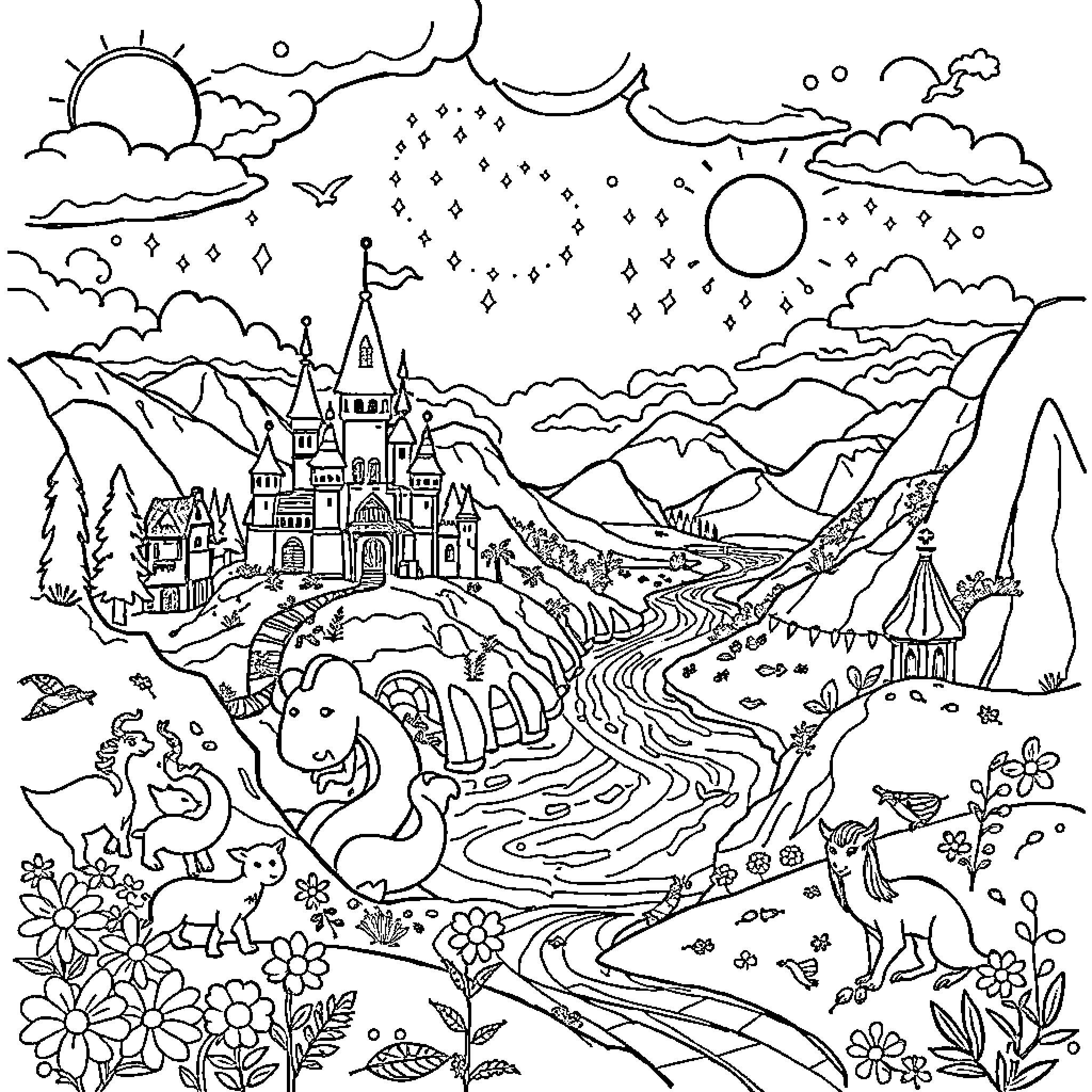 Best Fantasy Land Coloring Pages (Free Printable PDF)