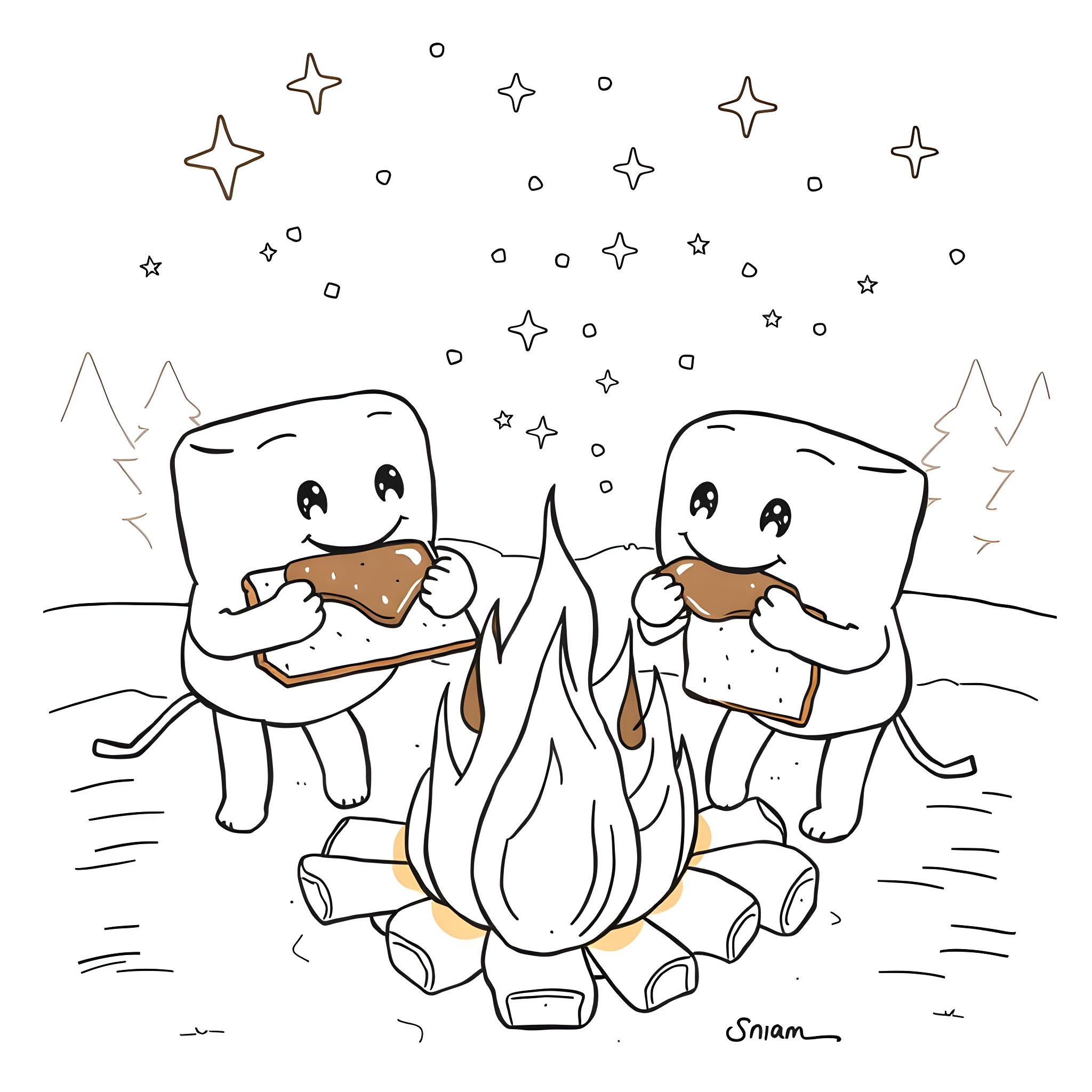 10 Best Smore Coloring Pages (Free Printable PDFs)