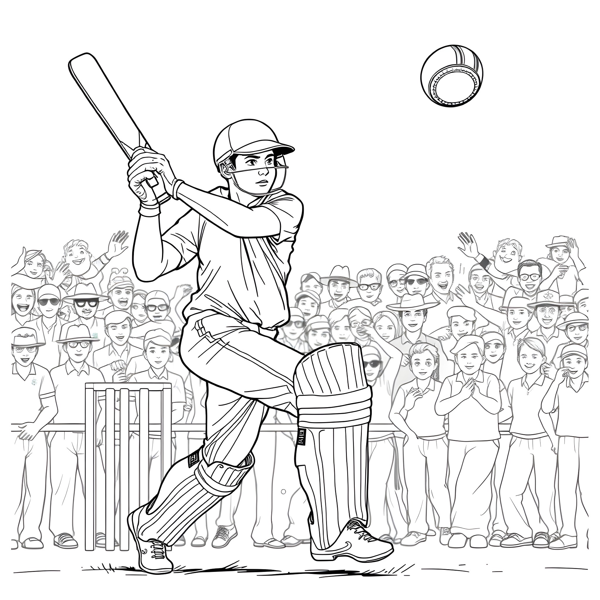 1 Best Cricketer Coloring Pages (Free Printable PDFs)