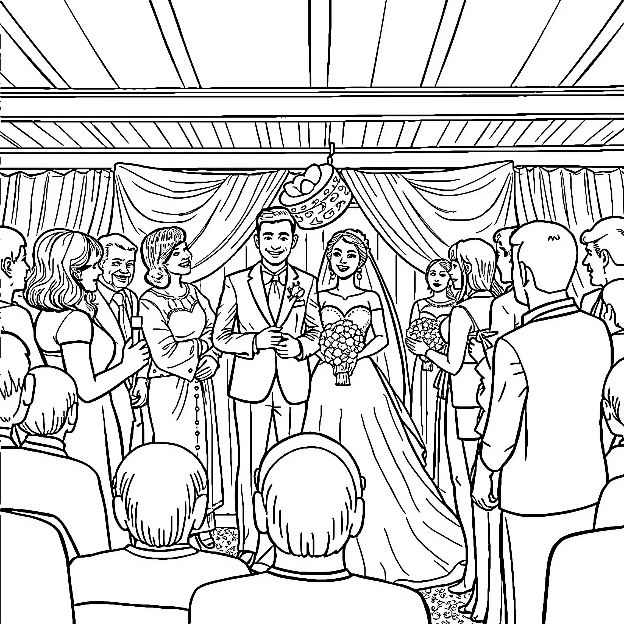 Best Wedding Coloring Pages (Free Printable PDF)