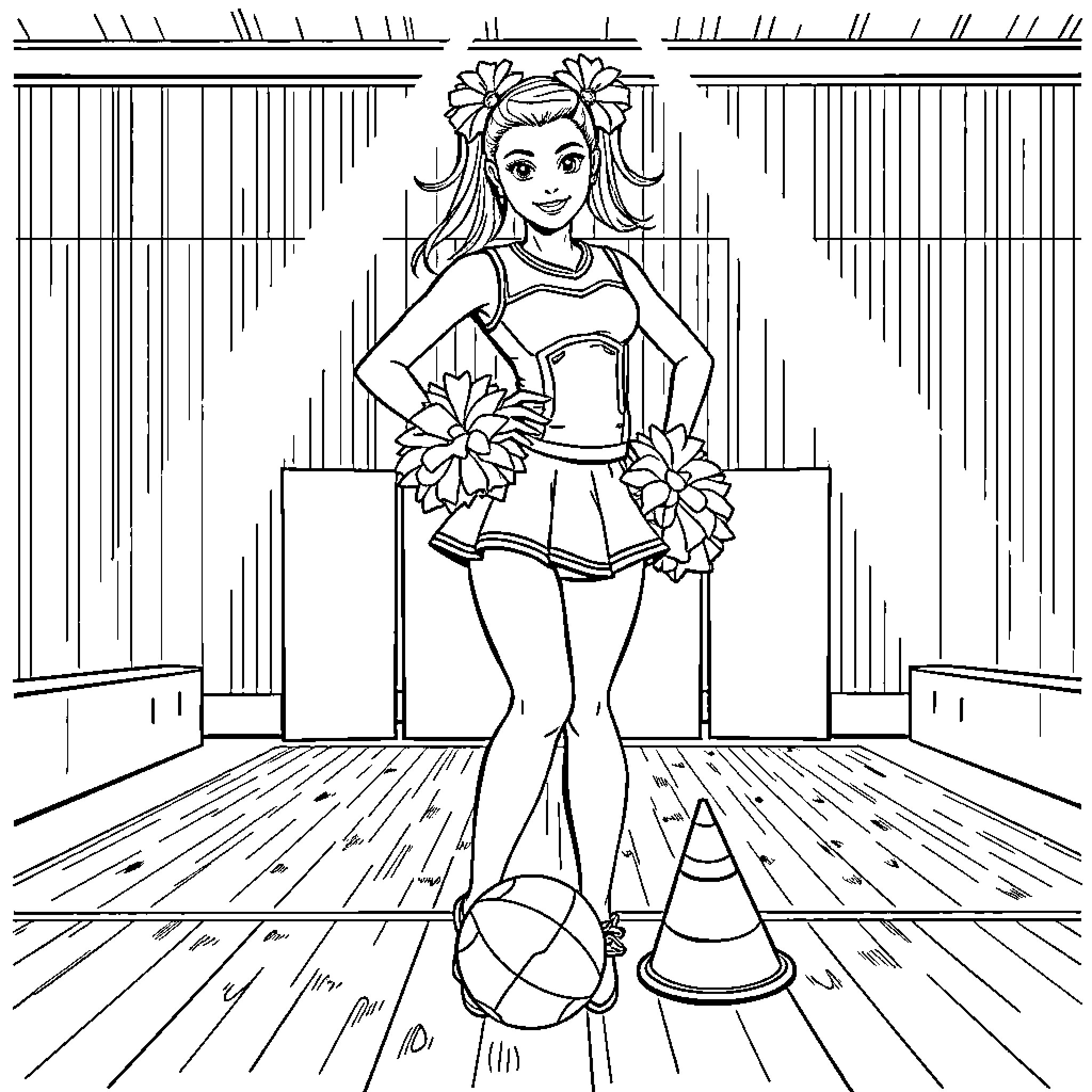 Best Cheerleader Coloring Pages (Free Printable PDF)