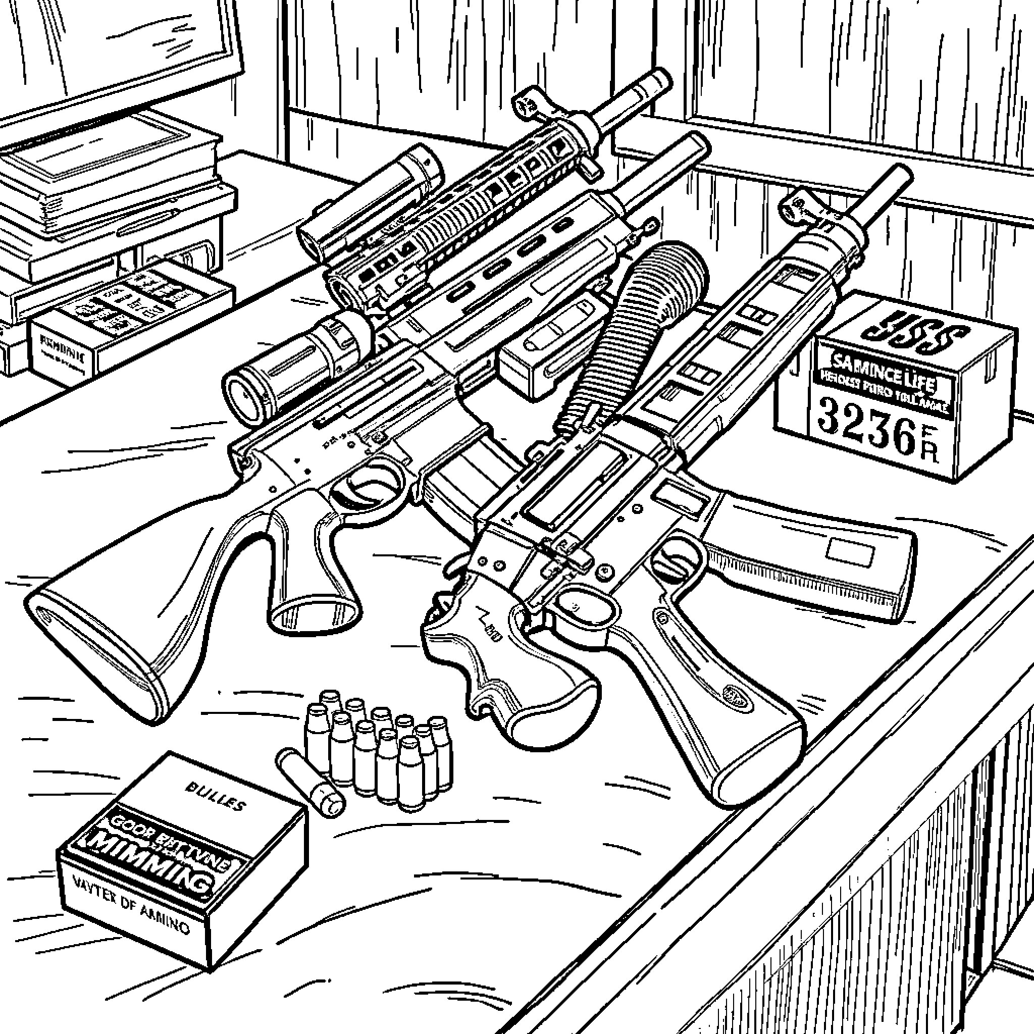 Best Gun Coloring Pages (Free Printable PDF)