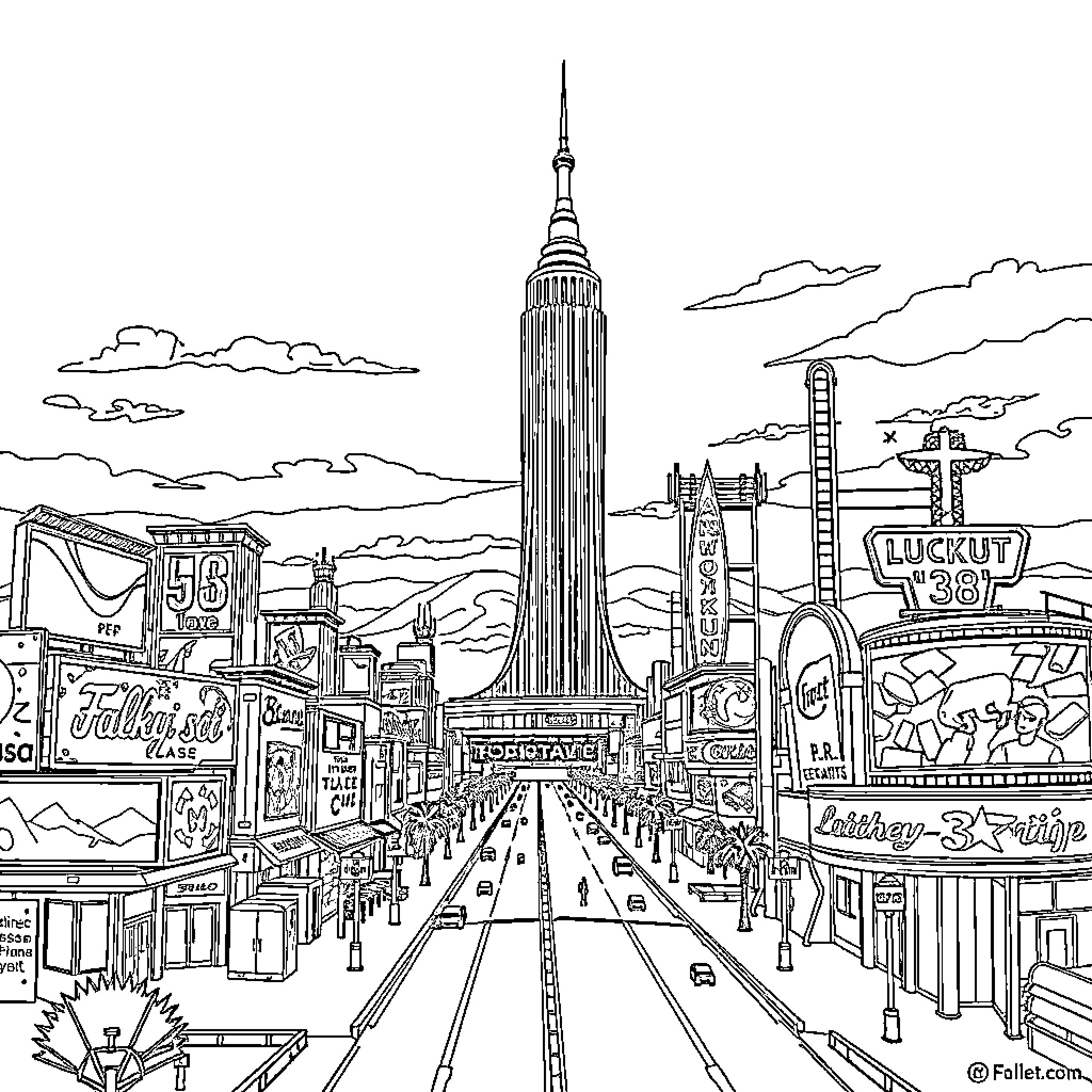 Best Skyline Coloring Pages (Free Printable PDF)