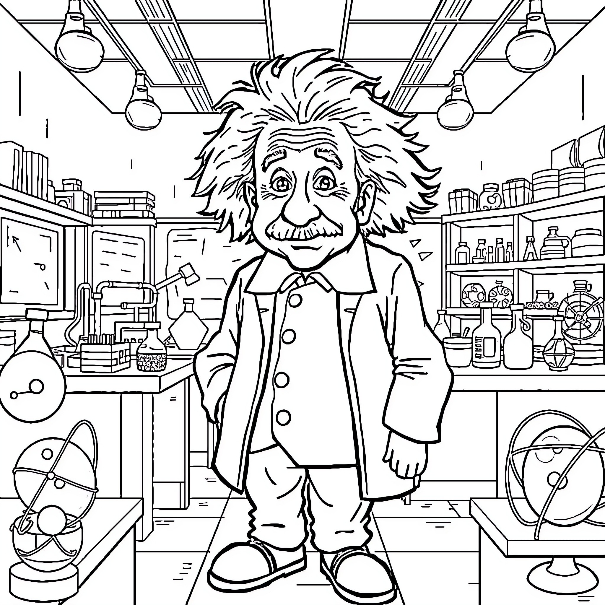 Best Albert Einstein Coloring Pages (Free Printable PDF)