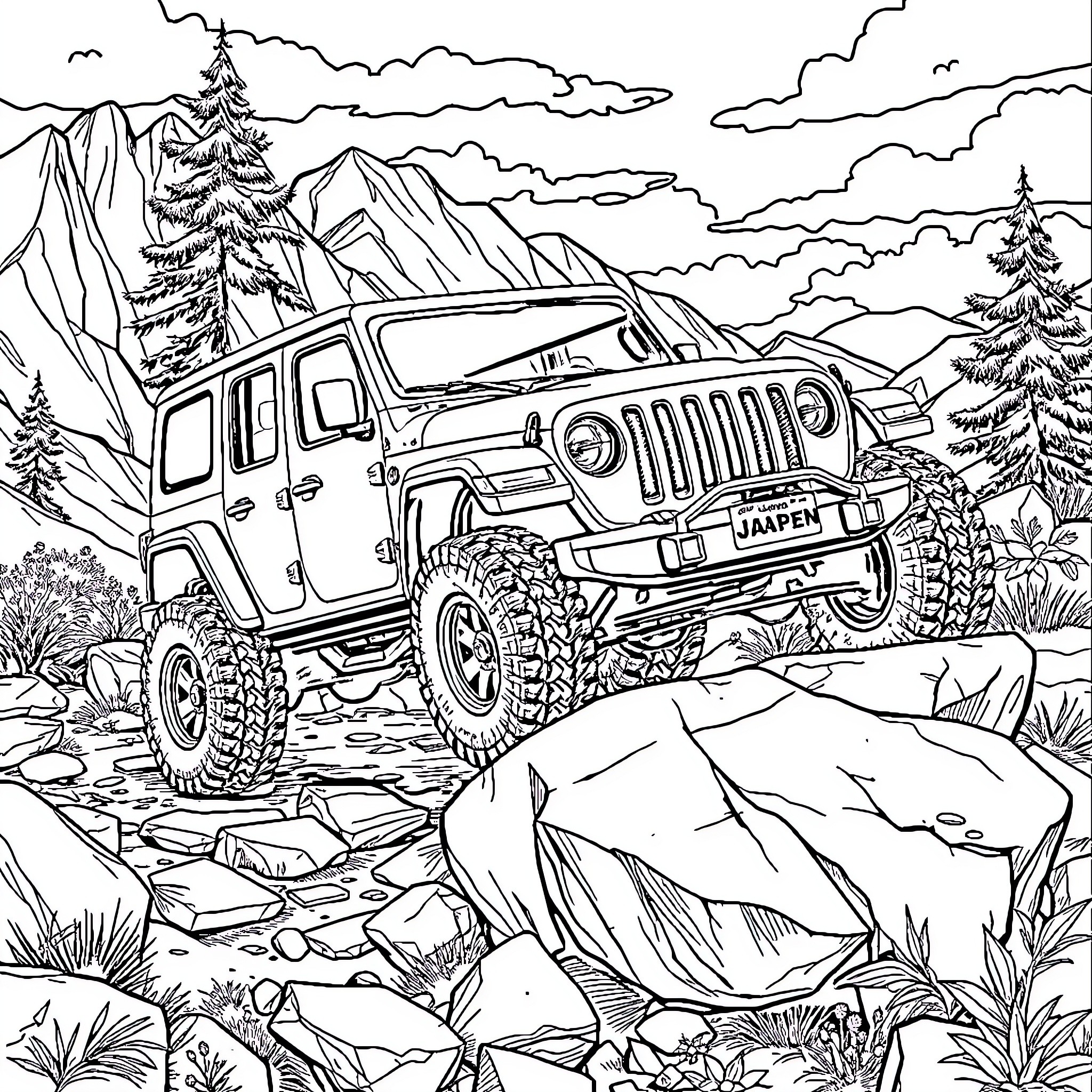 Best Jeep Coloring Pages (Free Printable PDF)