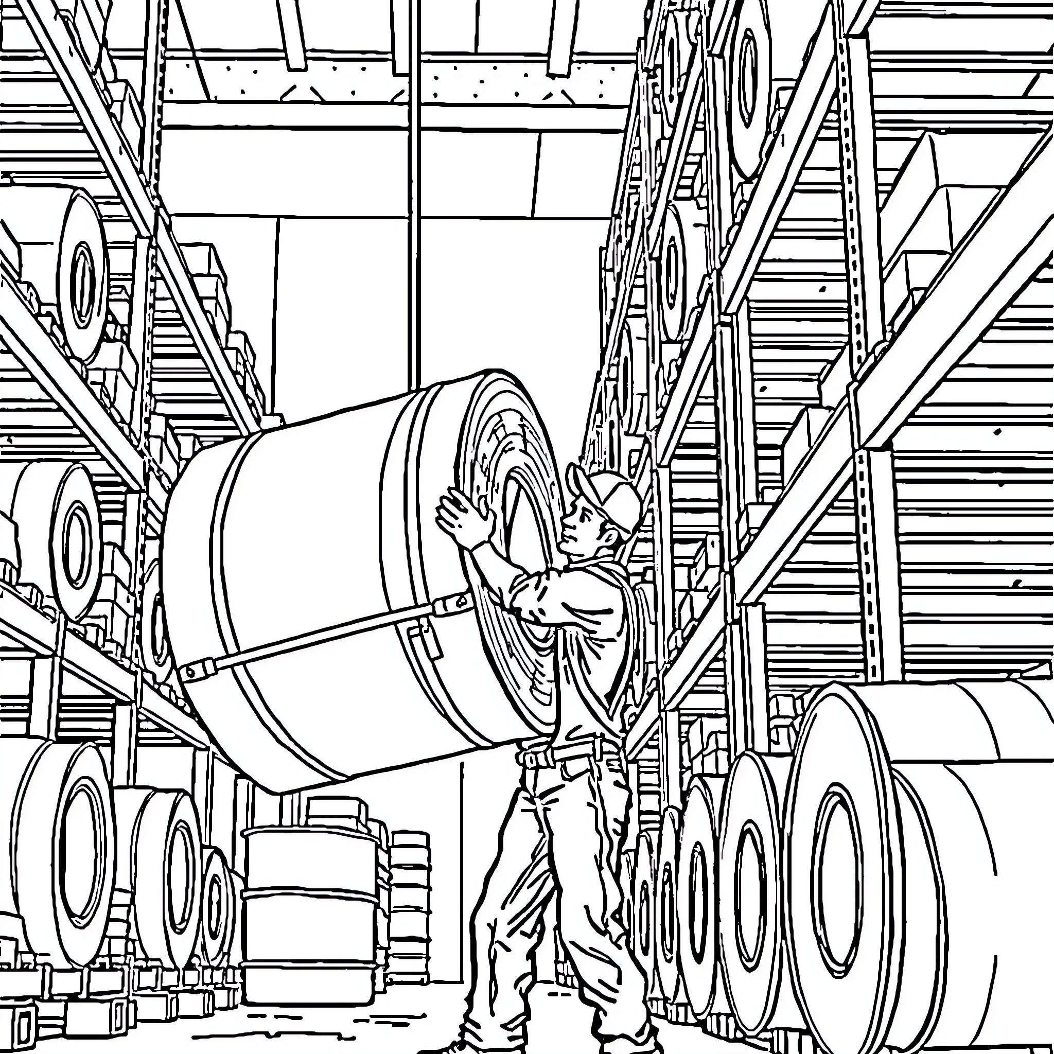 Best Warehouse Worker Coloring Pages (Free Printable PDF)