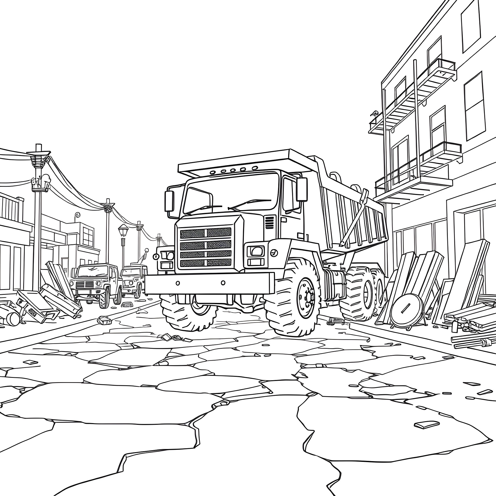33 Best Construction Vehicle Coloring Pages (Free Printable PDFs)