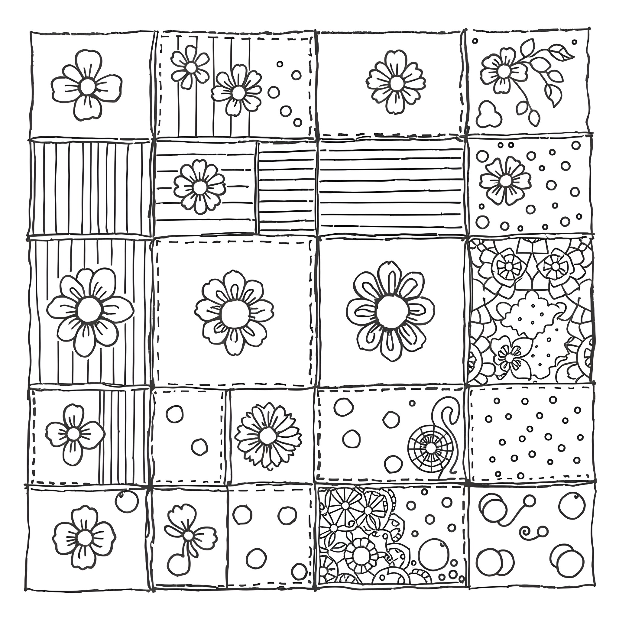 120 Best Patchwork Coloring Pages (Free Printable PDFs)