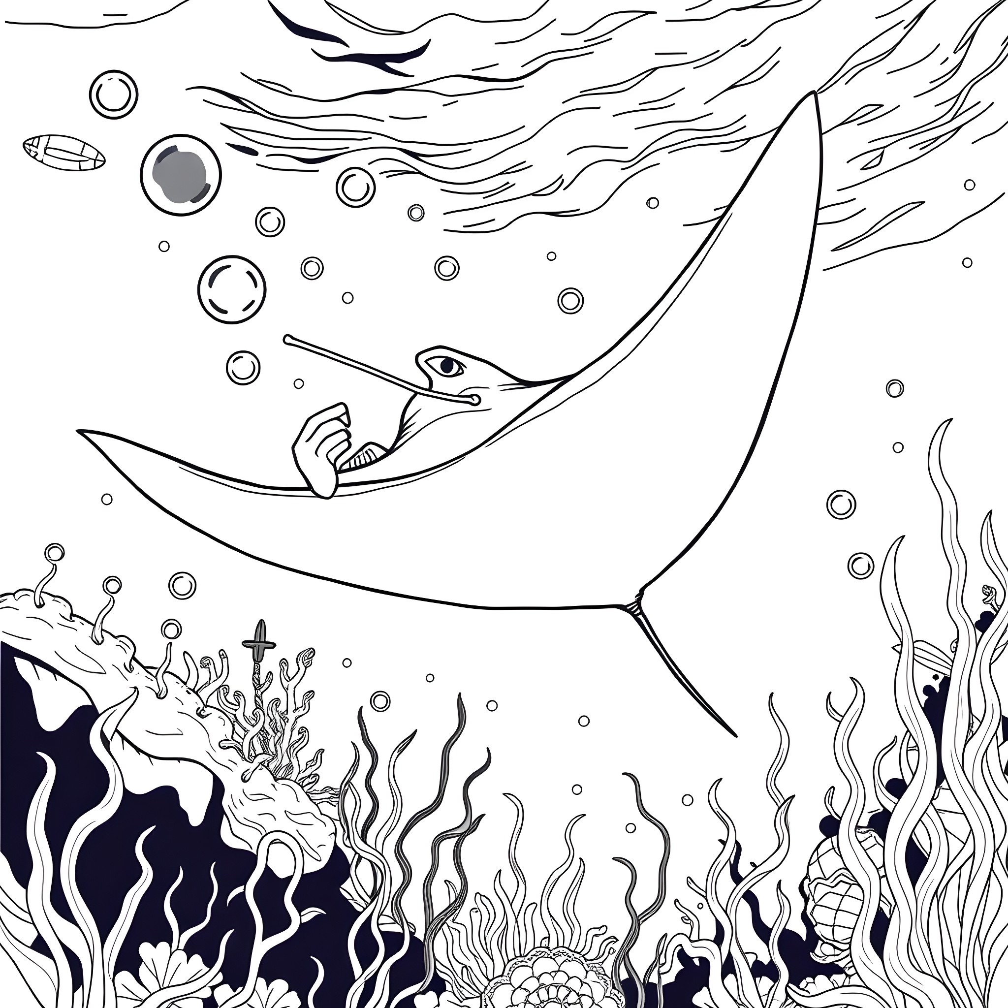 Best Manta Ray Coloring Pages (Free Printable PDF)