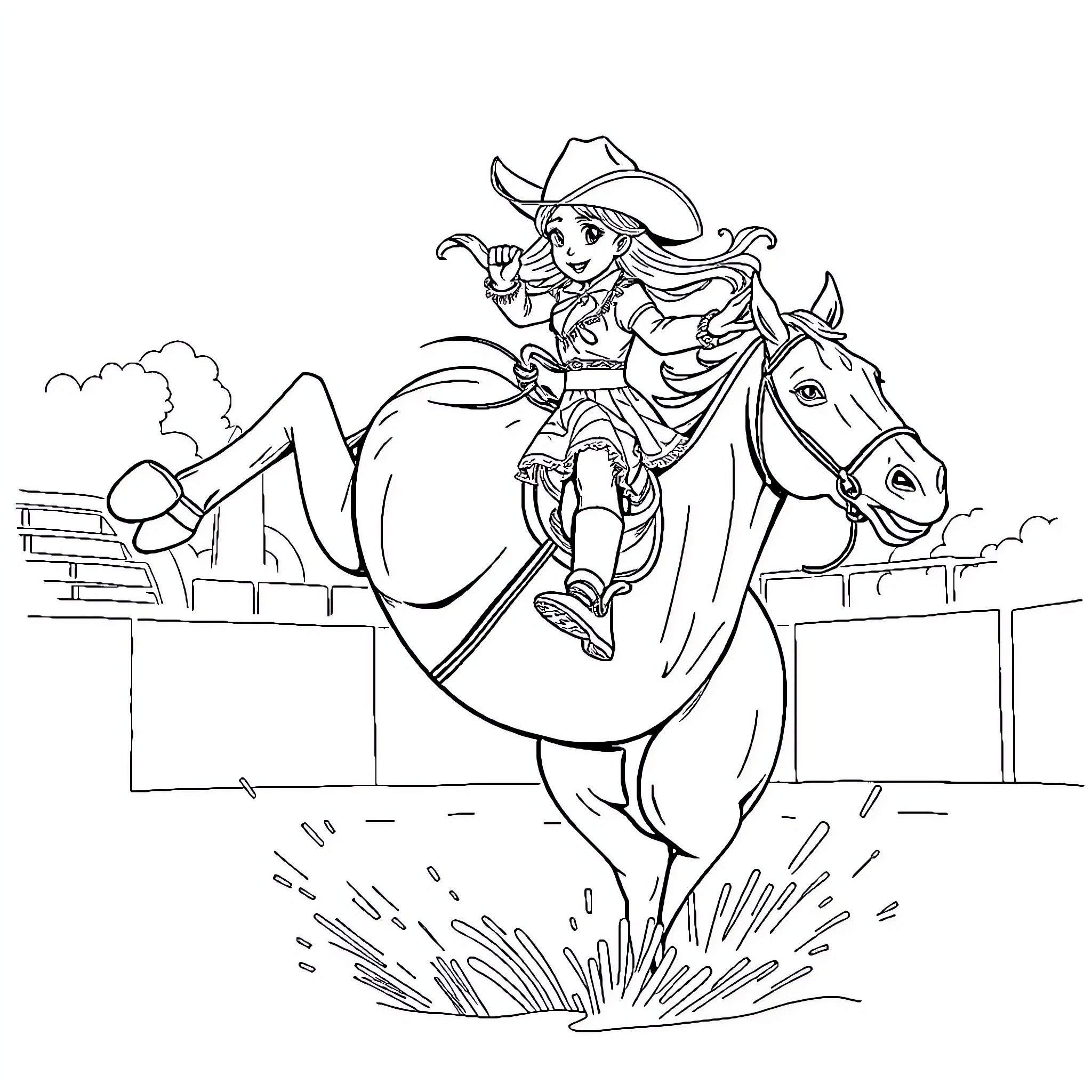 1 Best Rodeo Girl Coloring Pages (Free Printable PDFs)
