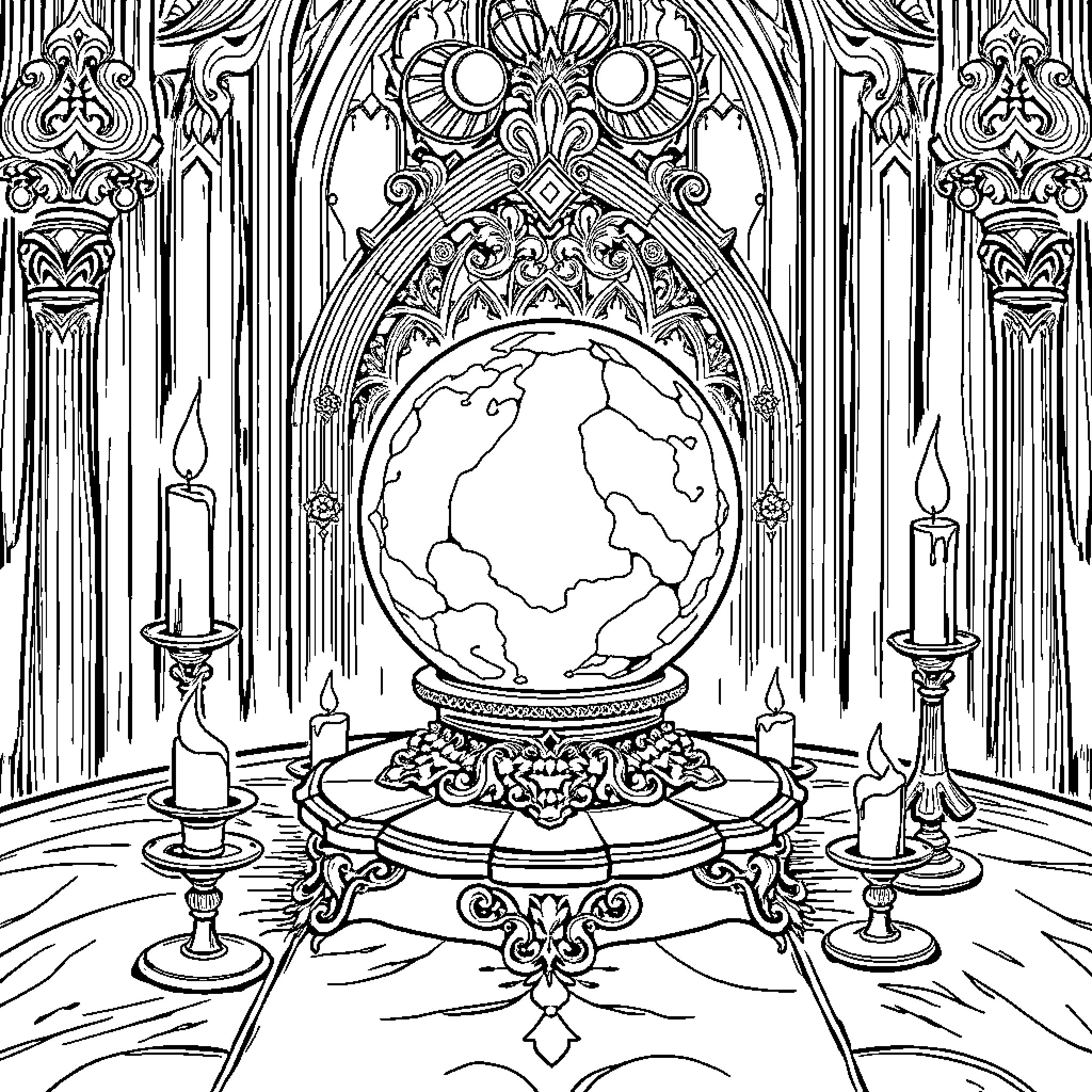 Best Crystal Ball Coloring Pages (Free Printable PDF)