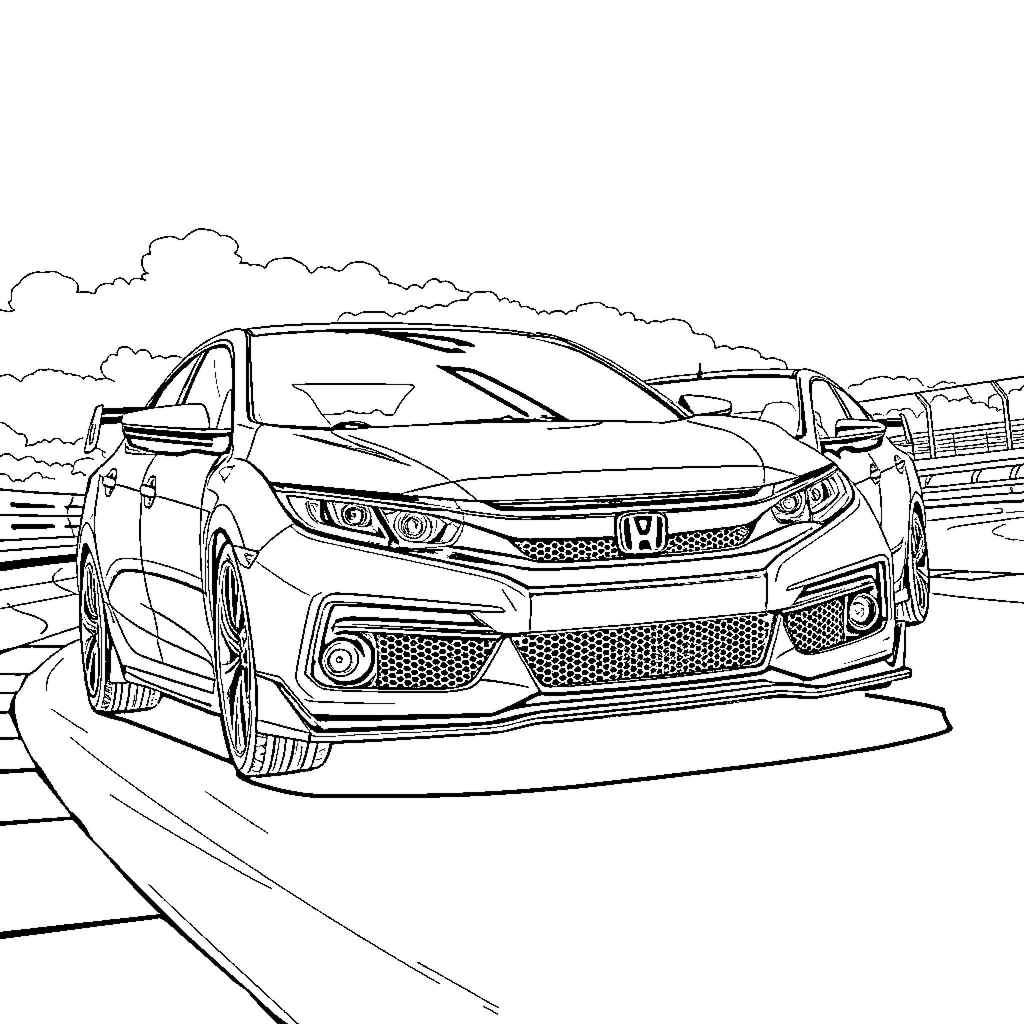Best Honda Civic Coloring Pages (Free Printable PDF)