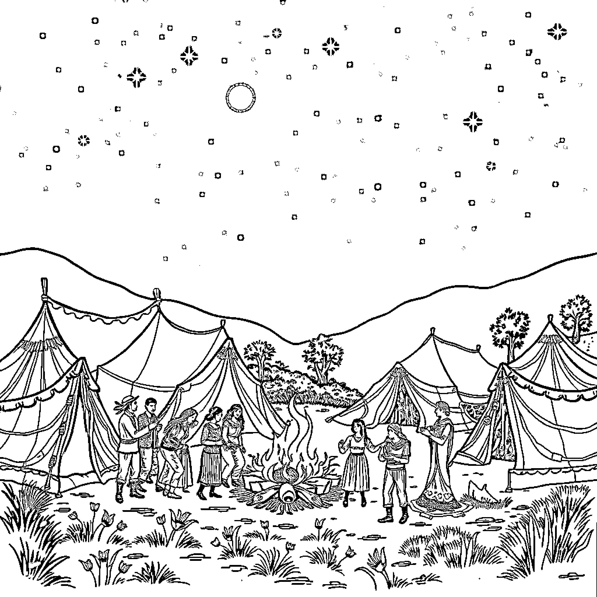 Best Gypsy Camp Coloring Pages (Free Printable PDF)