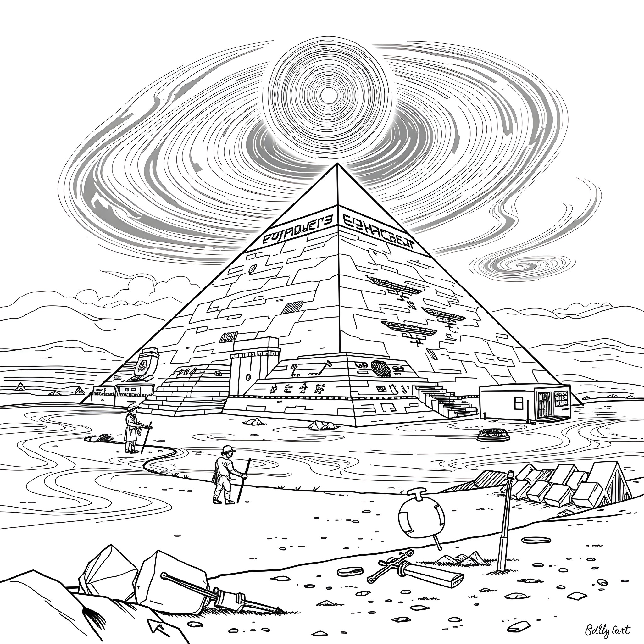 36 Best Pyramid Coloring Pages (Free Printable PDFs)