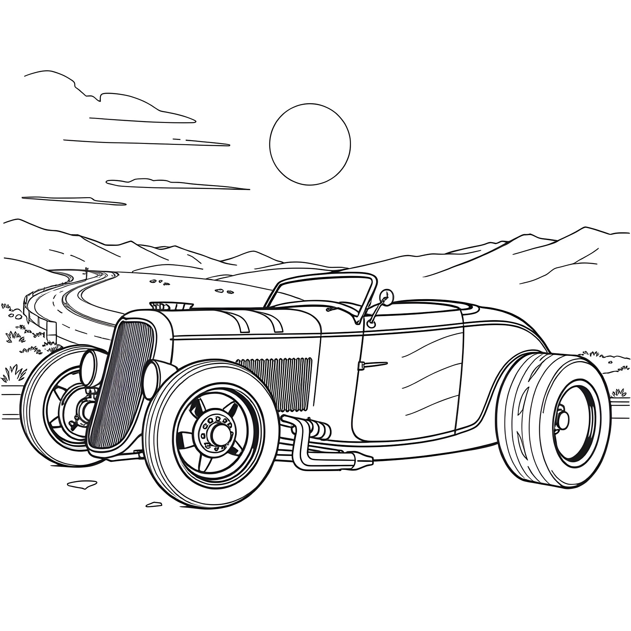 5 Best Hot Rod Coloring Pages (Free Printable PDFs)