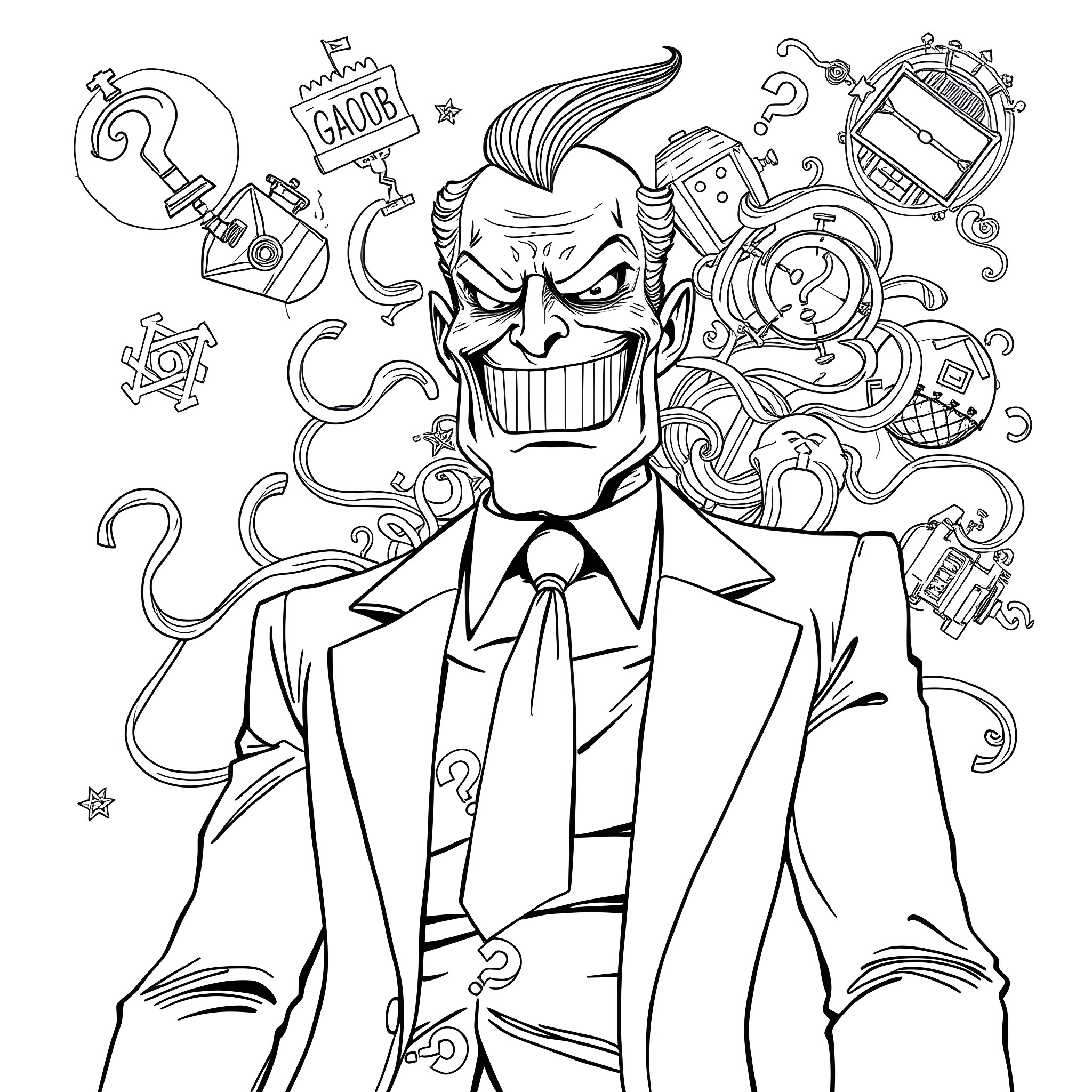 1 Best Riddler Coloring Pages (Free Printable PDFs)