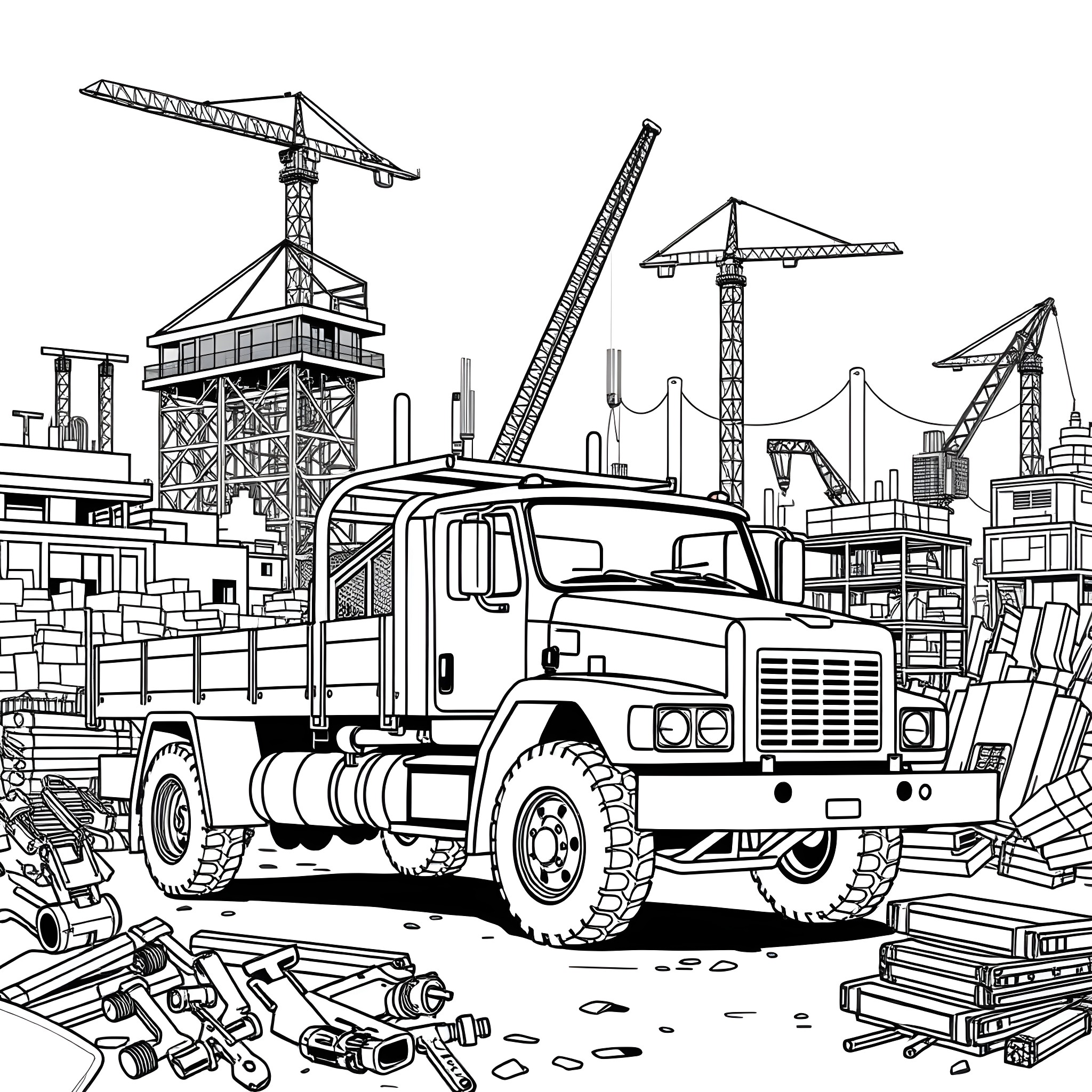 5 Best Utility Flatbed Coloring Pages (Free Printable PDFs)