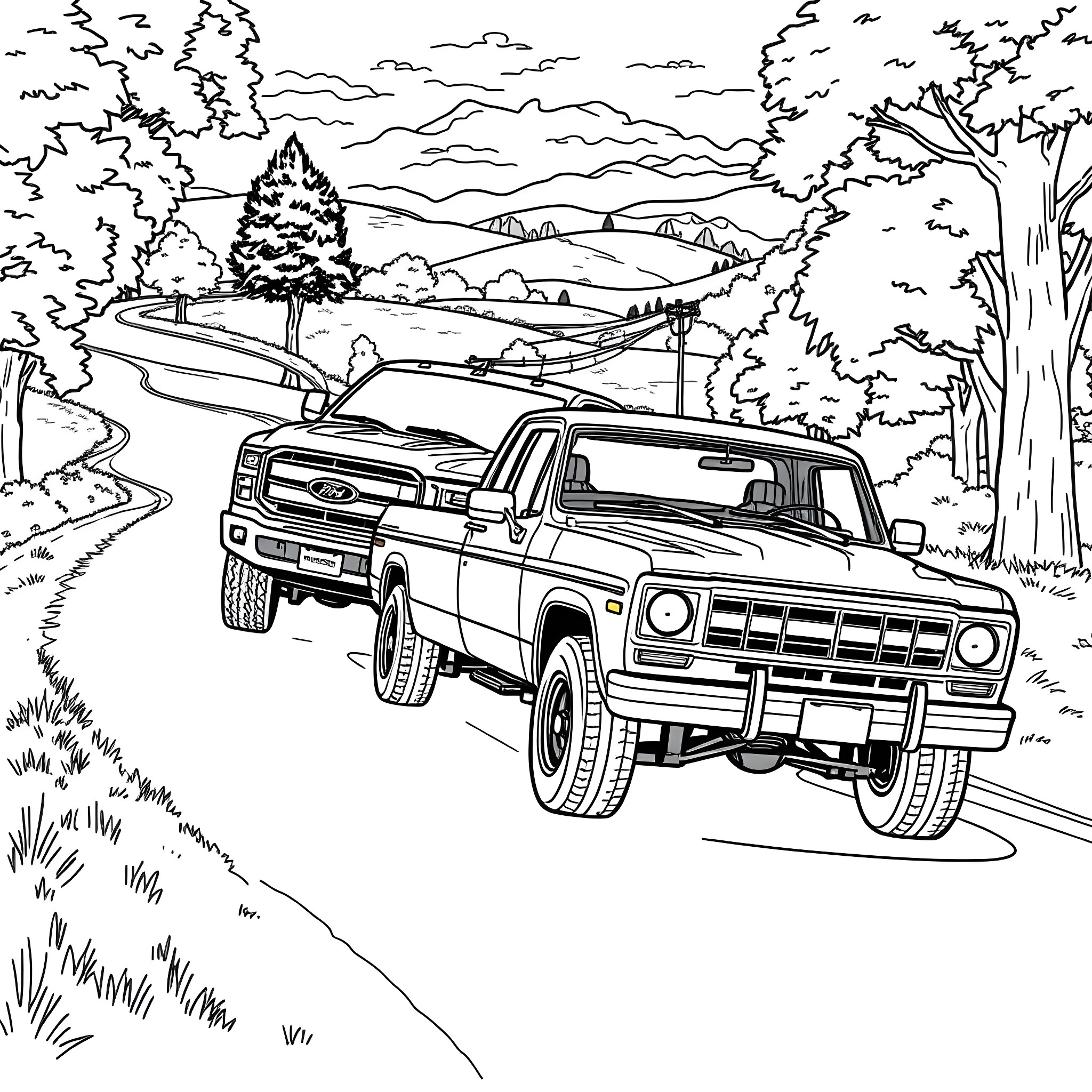 Best Ford Coloring Pages (Free Printable PDF)