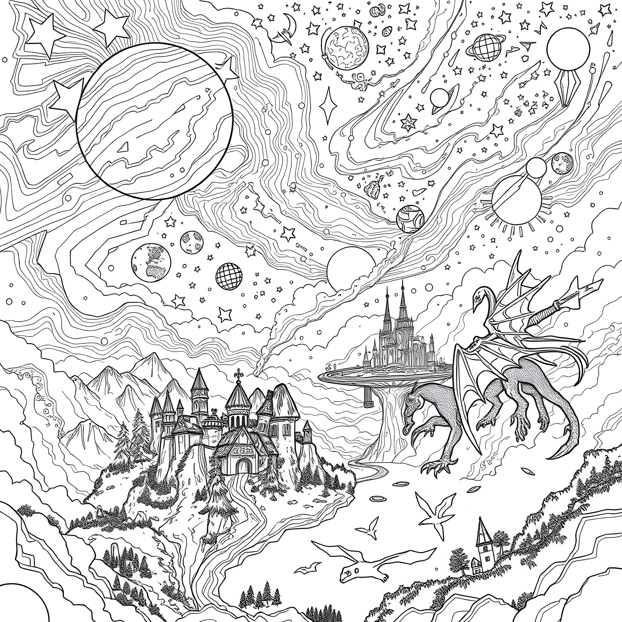 Best Galaxy Coloring Pages (Free Printable PDF)